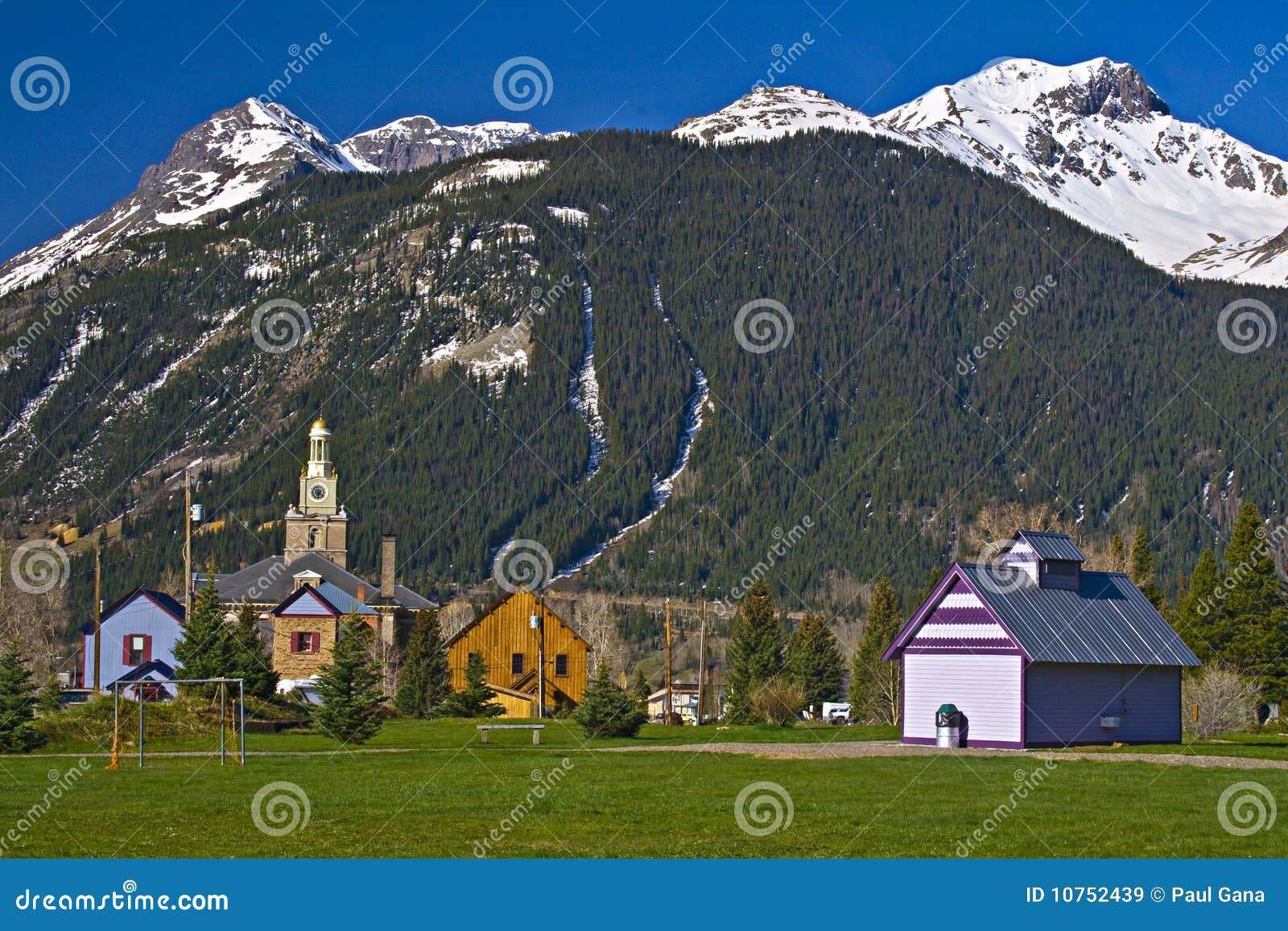 Silverton stock image. Image of grass, buildings, town - 10752439