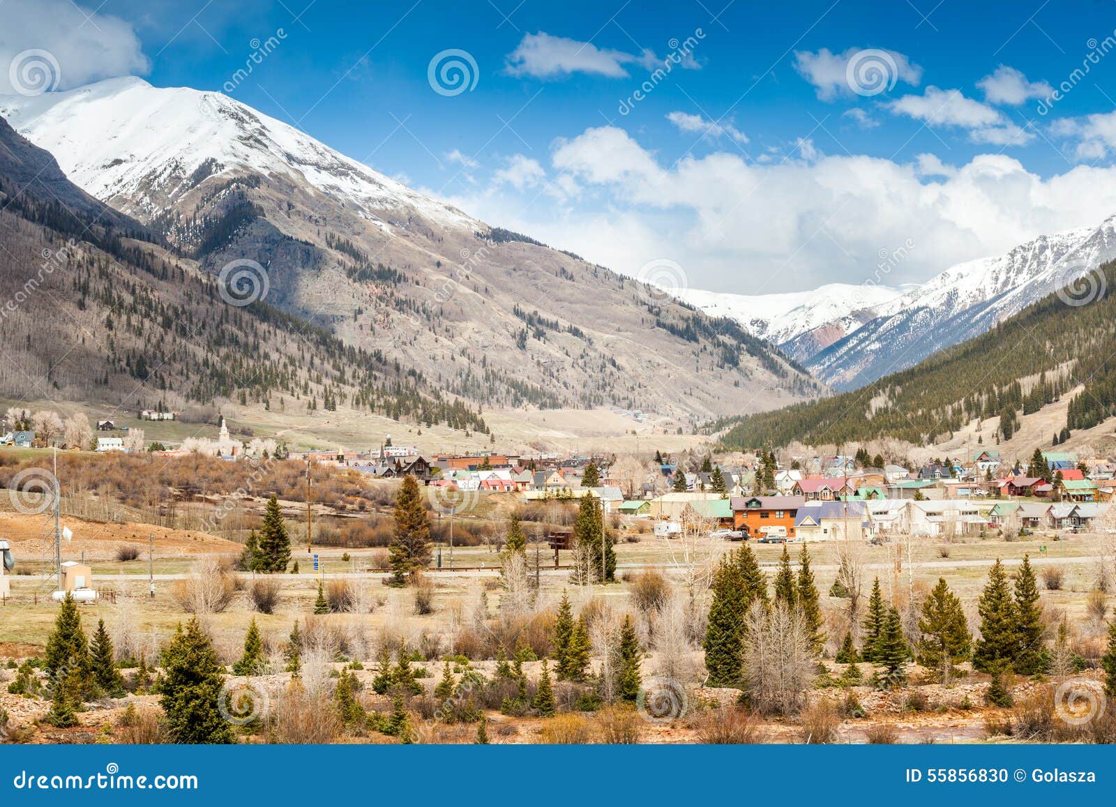 Silverton Panorama, Colorado, USA Stock Photo - Image of dollar ...