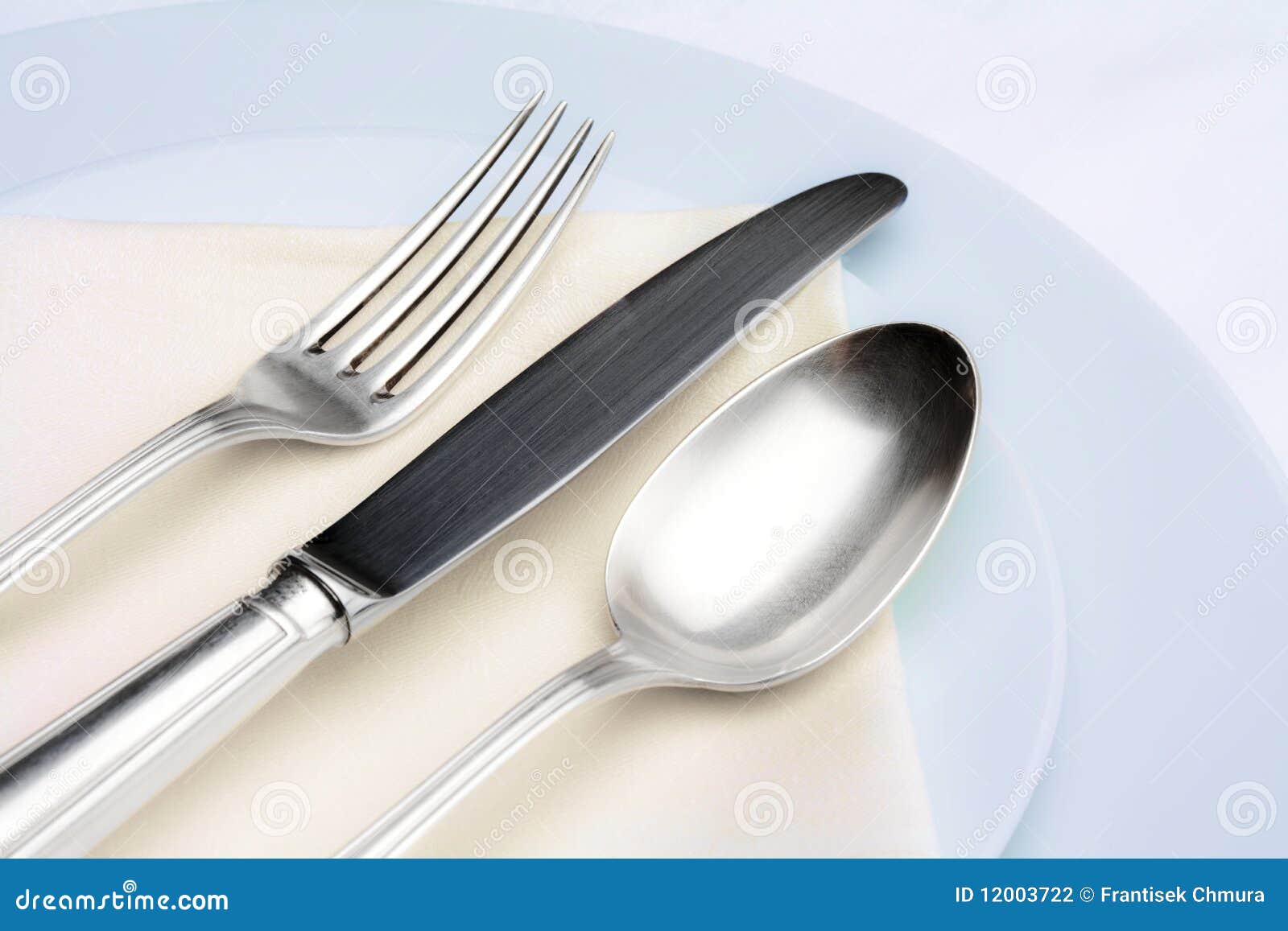 Silverware stock photo. Image of white, setting, metal - 12003722