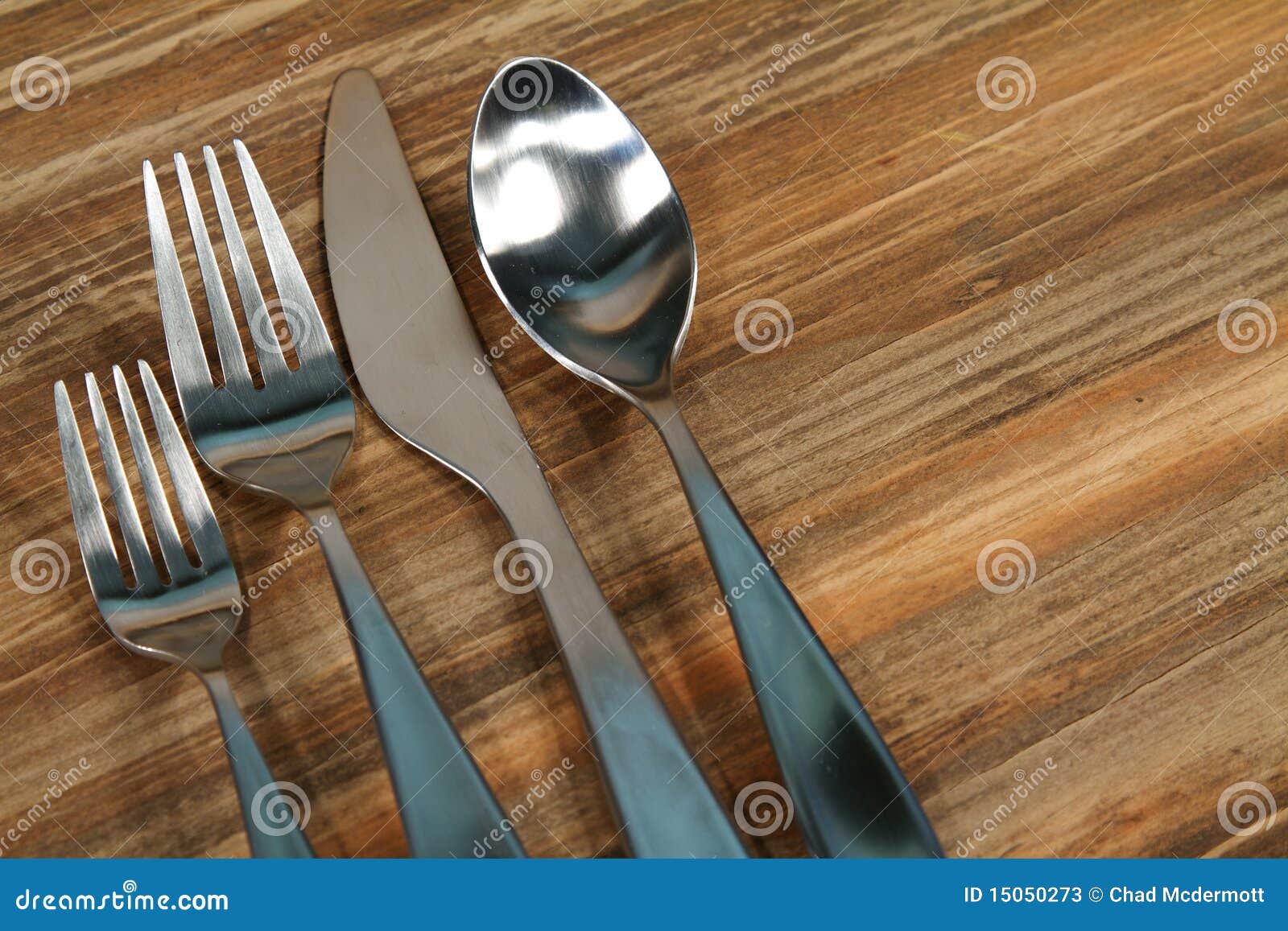 Silverware stock image. Image of wood, utensils, placesetting - 15050273