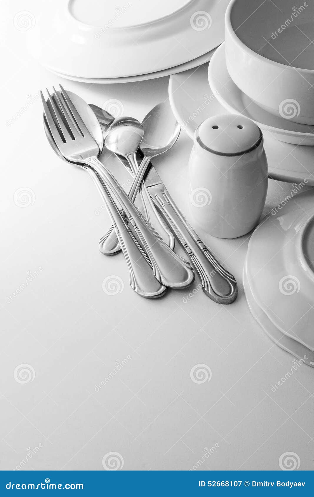 Silverware and Dishes on the Table Stock Image - Image of celebration ...