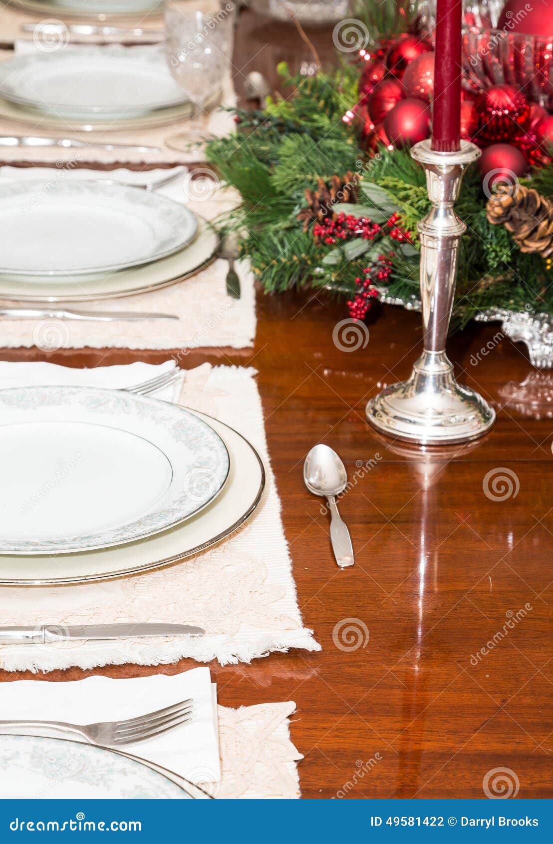 Silverware on Formal Table stock photo. Image of dinnerware - 49581422