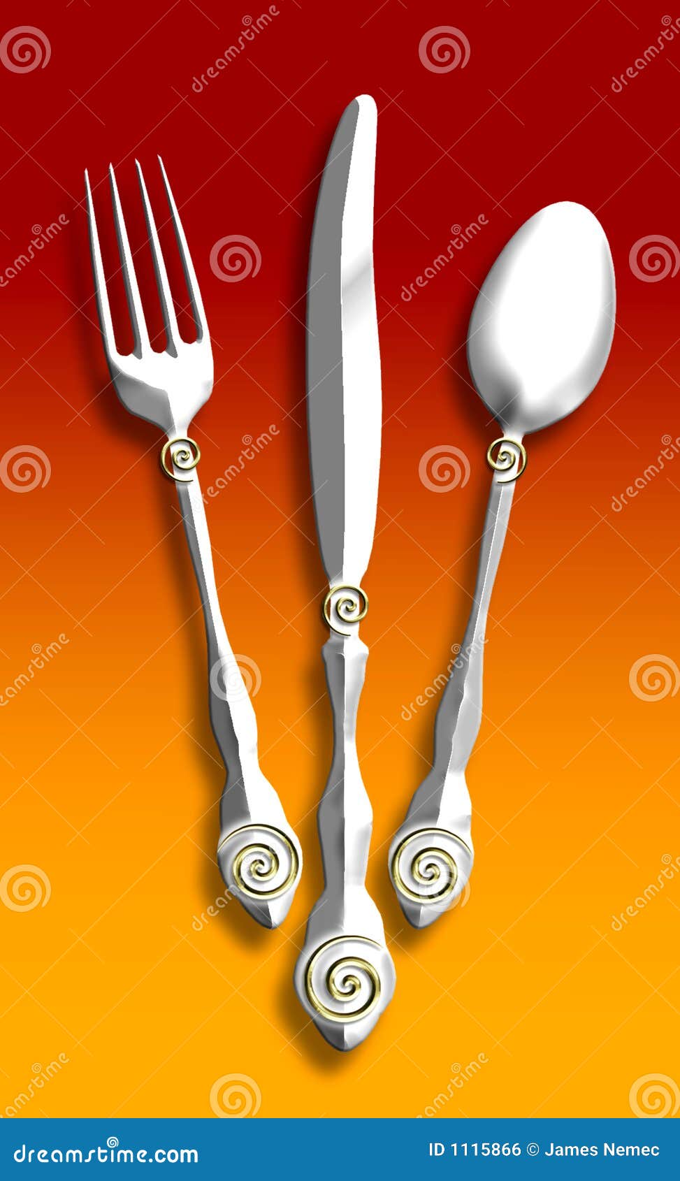 Silverware Tea Set Cartoon Vector | CartoonDealer.com #42094845