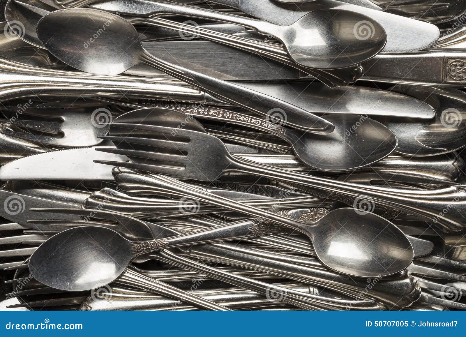 Silverware Pile stock image. Image of steel, utensil - 50707005