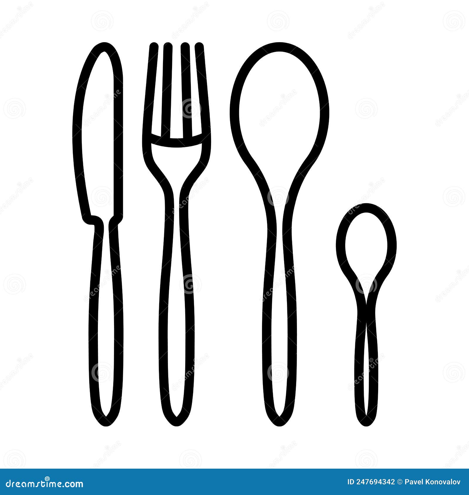 Silverware Set Icon stock vector. Illustration of knife - 247694342