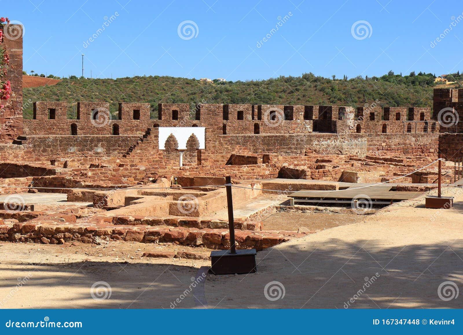 Silves Castle with the Palace of Balconies Stock Photo - Image of green ...