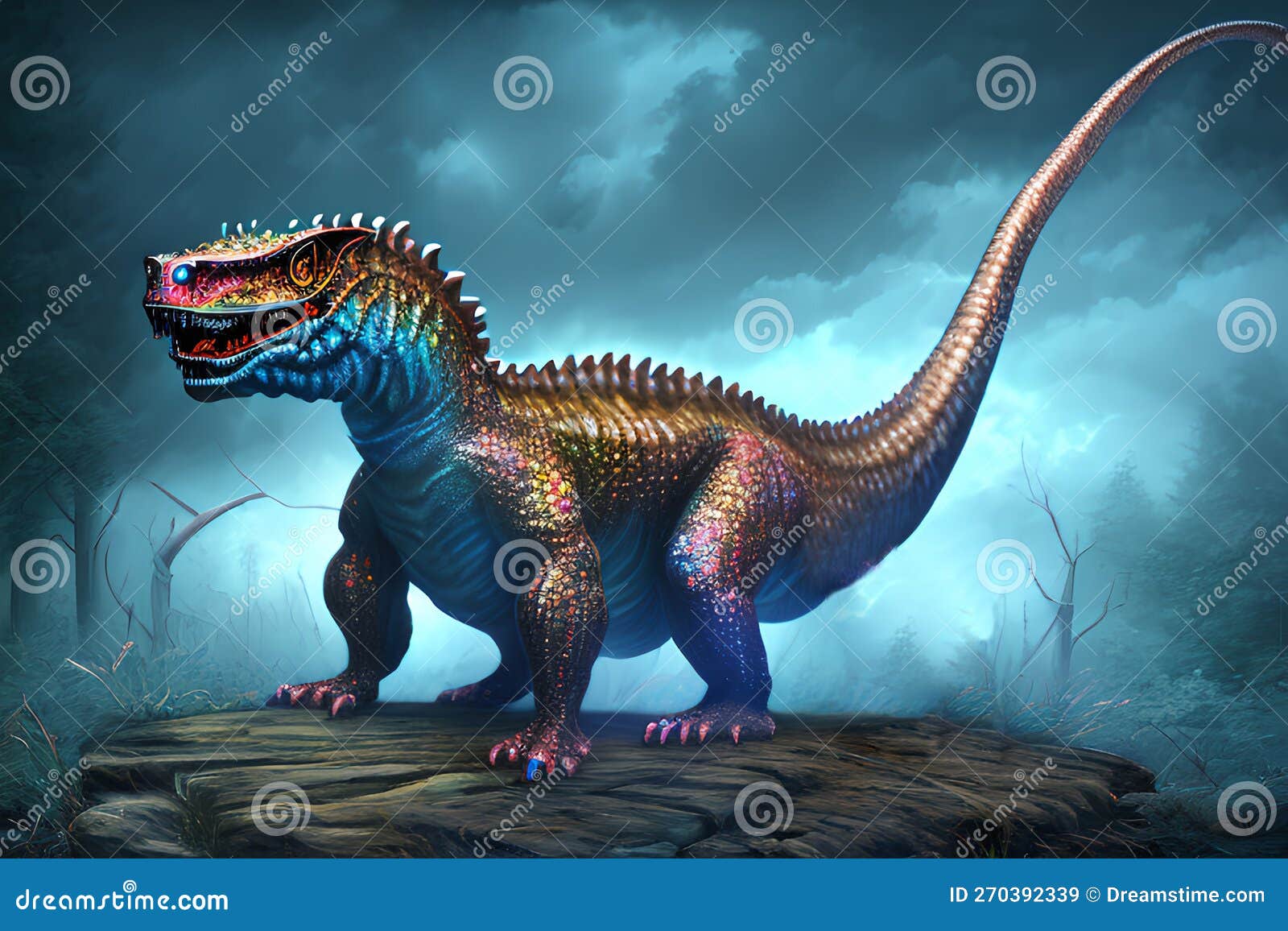 Silvisaurus Dinosaur, Generative AI Illustration Stock Photo ...