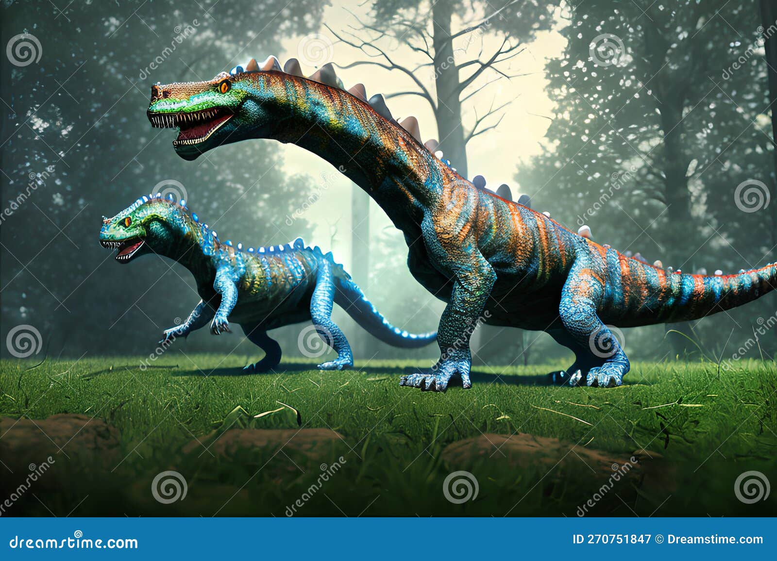 Silvisaurus Dinosaur, Generative AI Illustration Stock Image - Image of ...