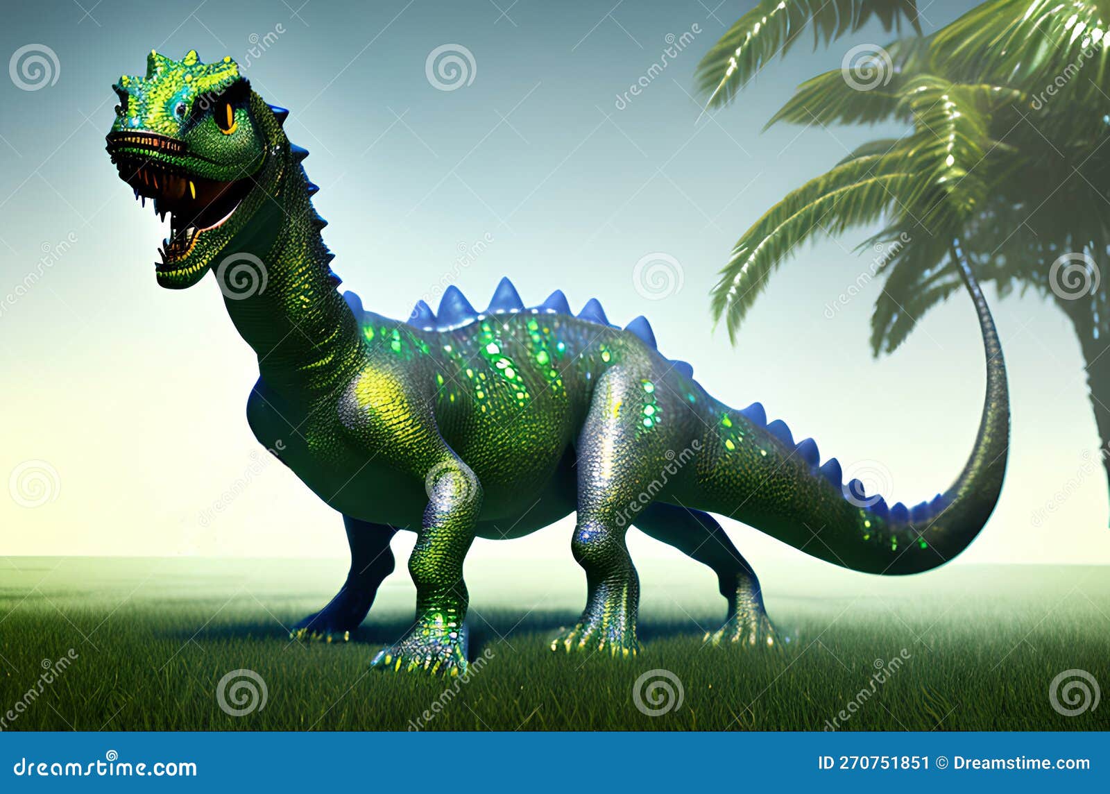 Silvisaurus Dinosaur, Generative AI Illustration Stock Image - Image of ...