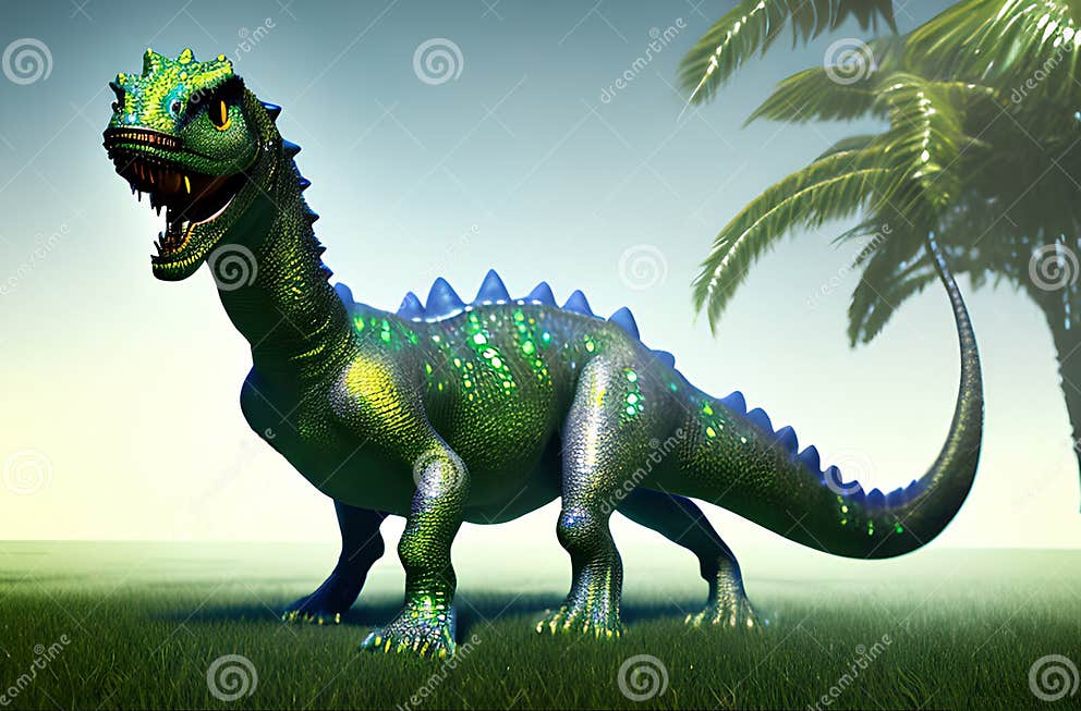 Silvisaurus Dinosaur, Generative AI Illustration Stock Image - Image of ...
