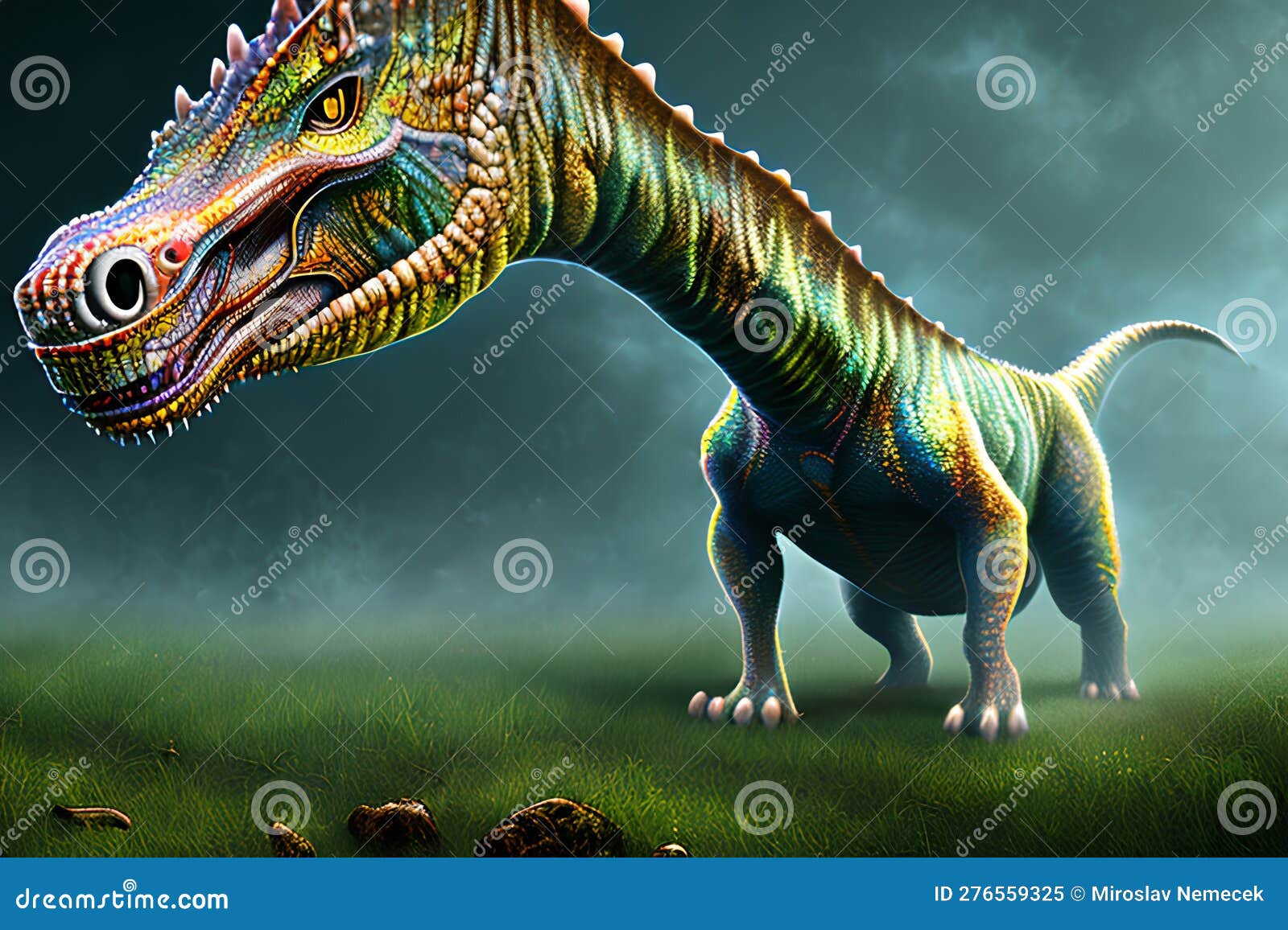 Silvisaurus Dinosaur, Generative AI Illustration Stock Illustration ...
