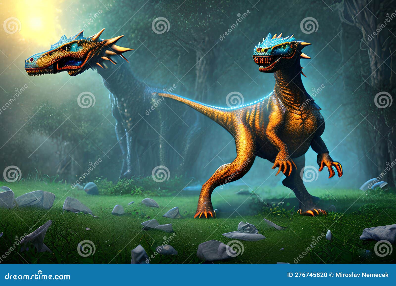 Silvisaurus Dinosaur, Generative AI Illustration Royalty-Free Stock ...