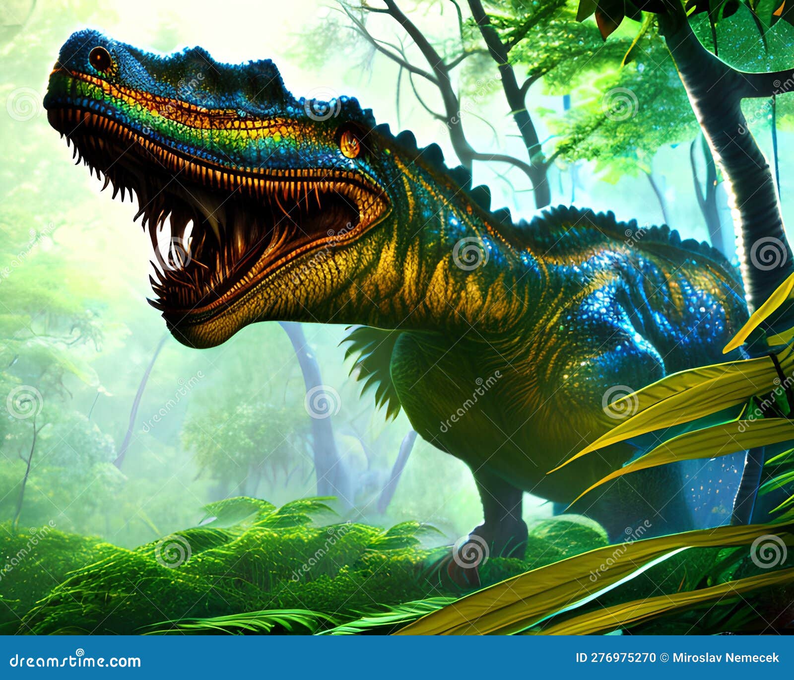 Silvisaurus Dinosaur, Generative AI Illustration Stock Illustration ...