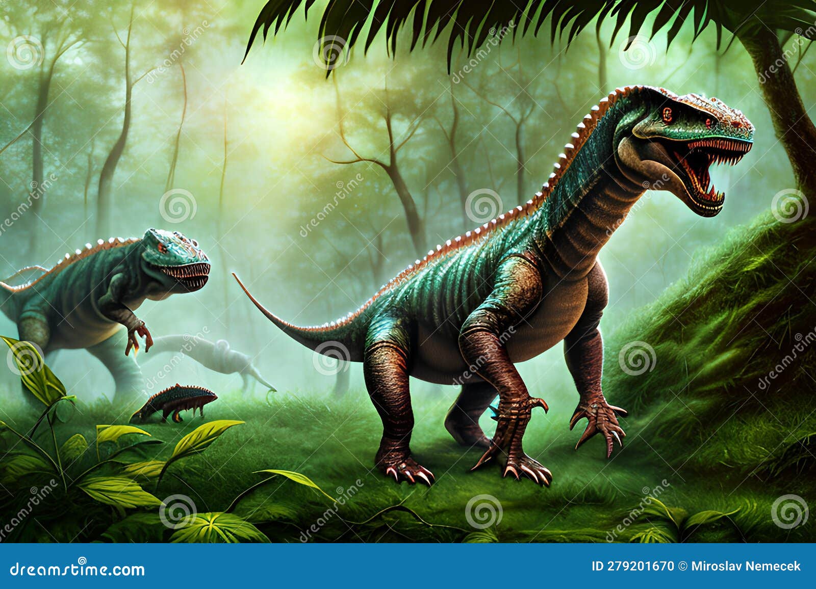 Silvisaurus Dinosaur, Generative AI Illustration Stock Illustration ...