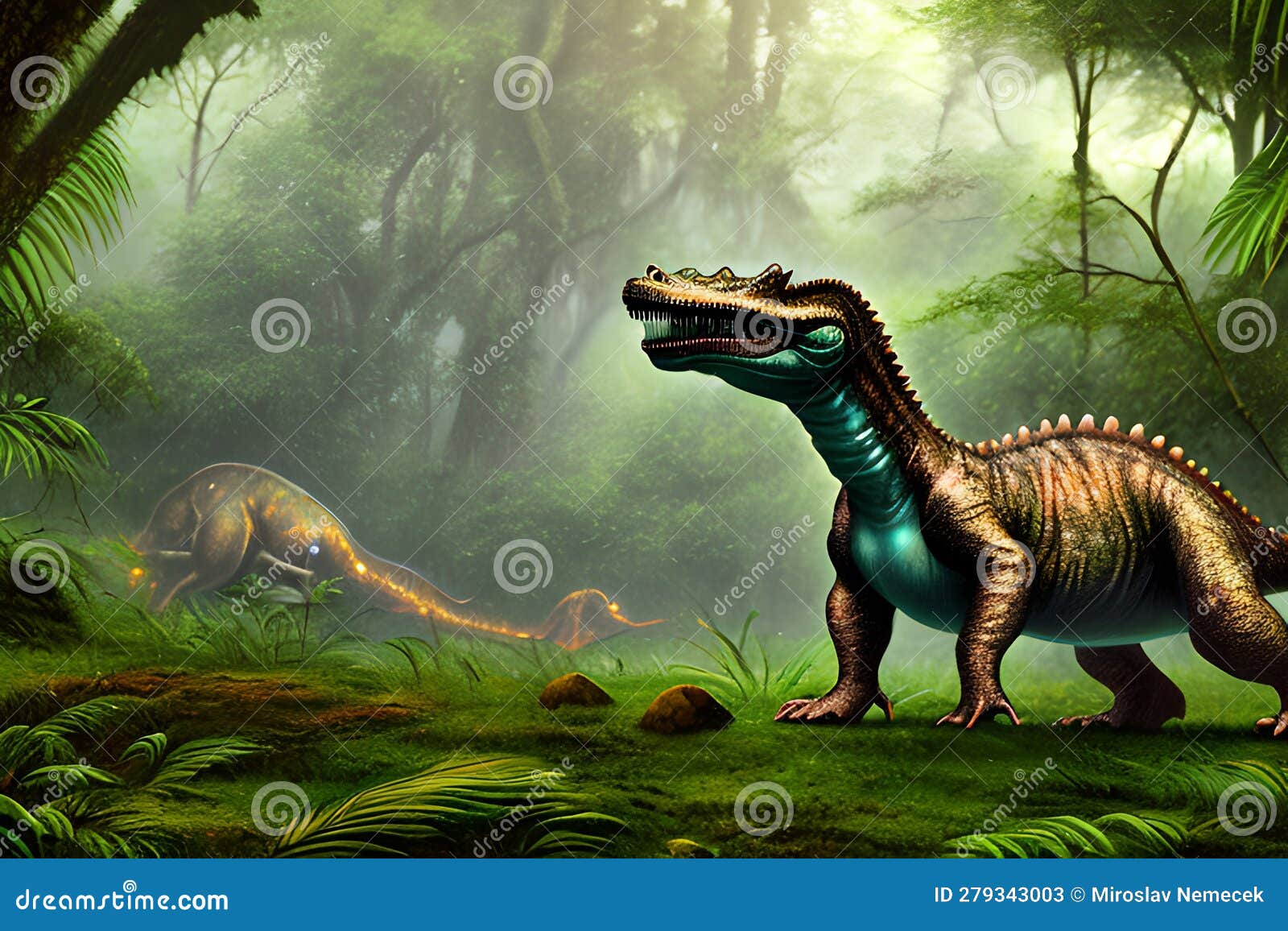 Silvisaurus Dinosaur, Generative AI Illustration Stock Illustration ...