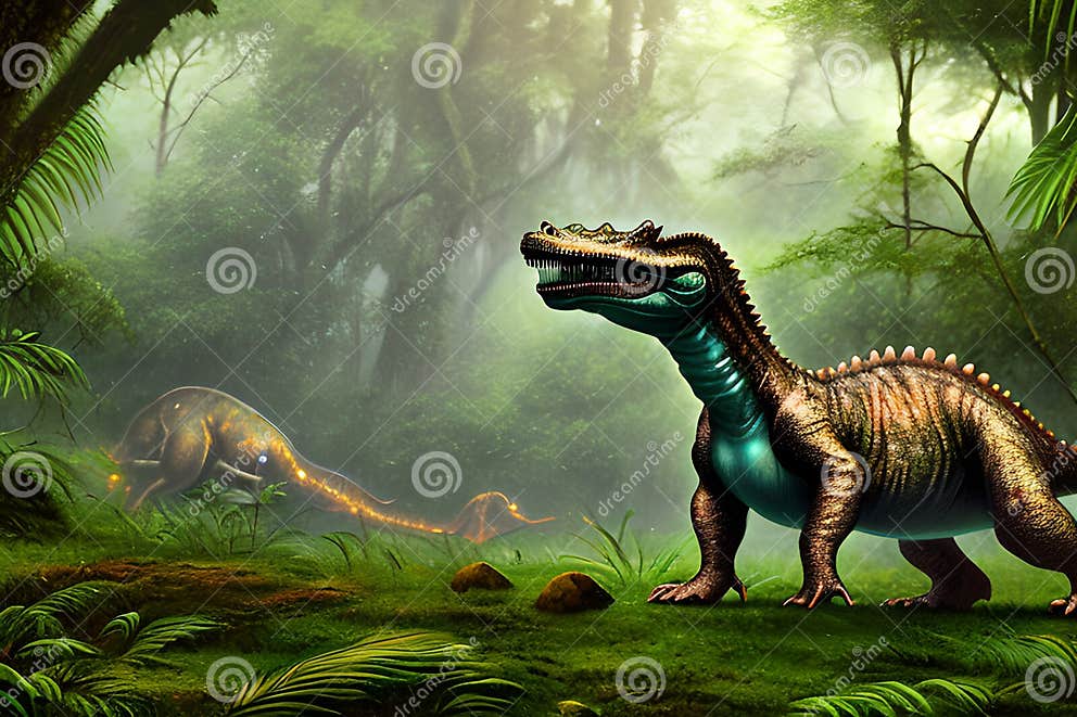 Silvisaurus Dinosaur, Generative AI Illustration Stock Illustration ...