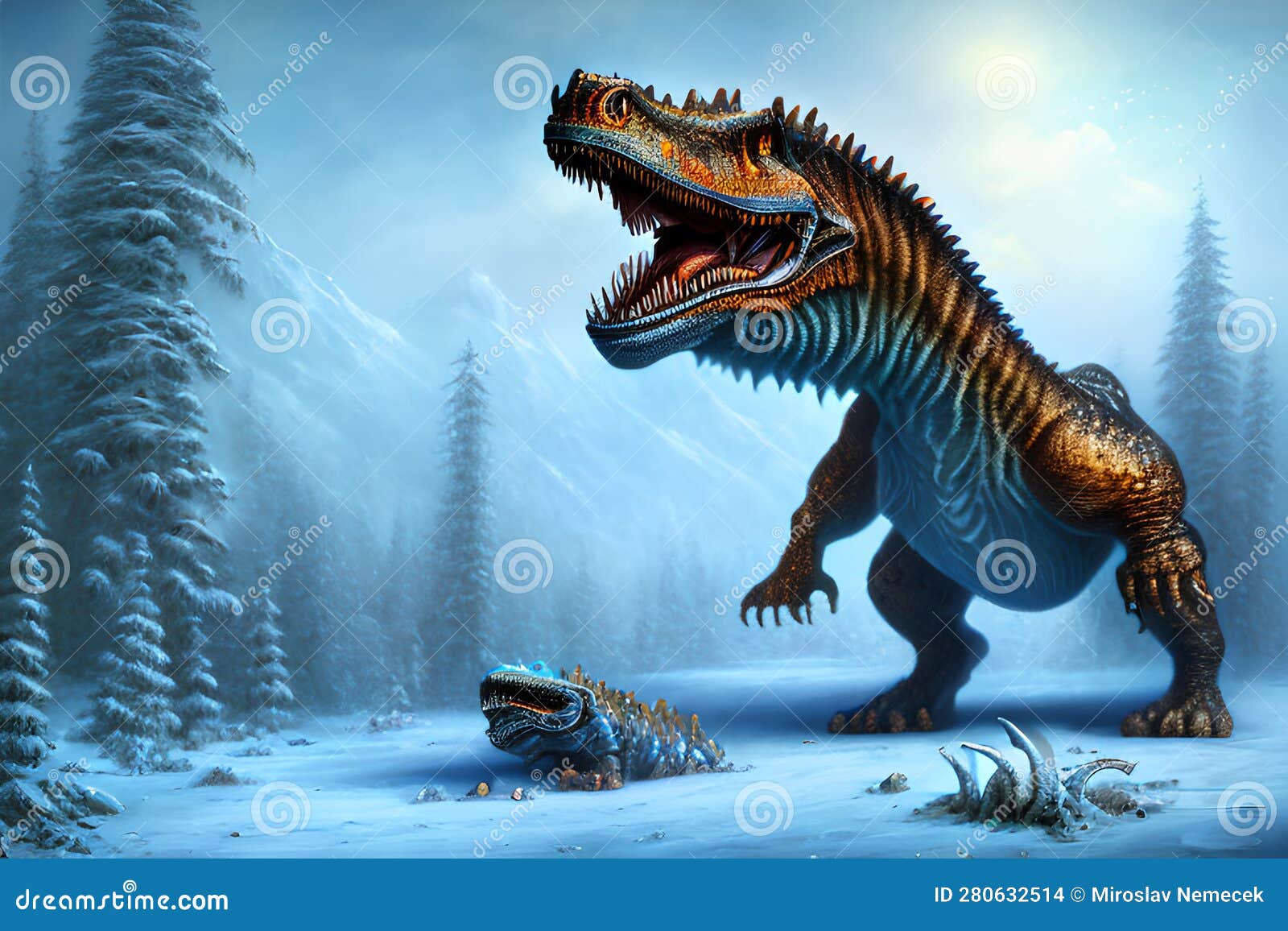 Silvisaurus Dinosaur, Generative AI Illustration Stock Illustration ...