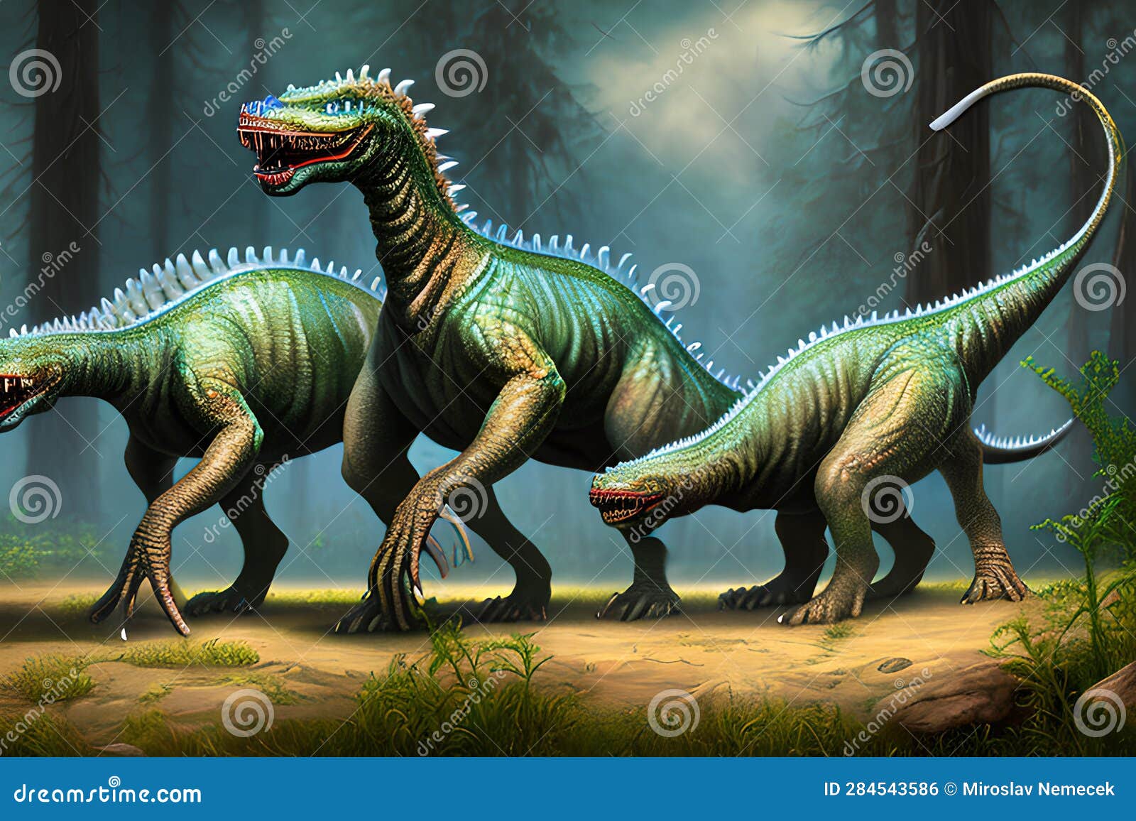 Silvisaurus Dinosaur, Generative AI Illustration Stock Illustration ...