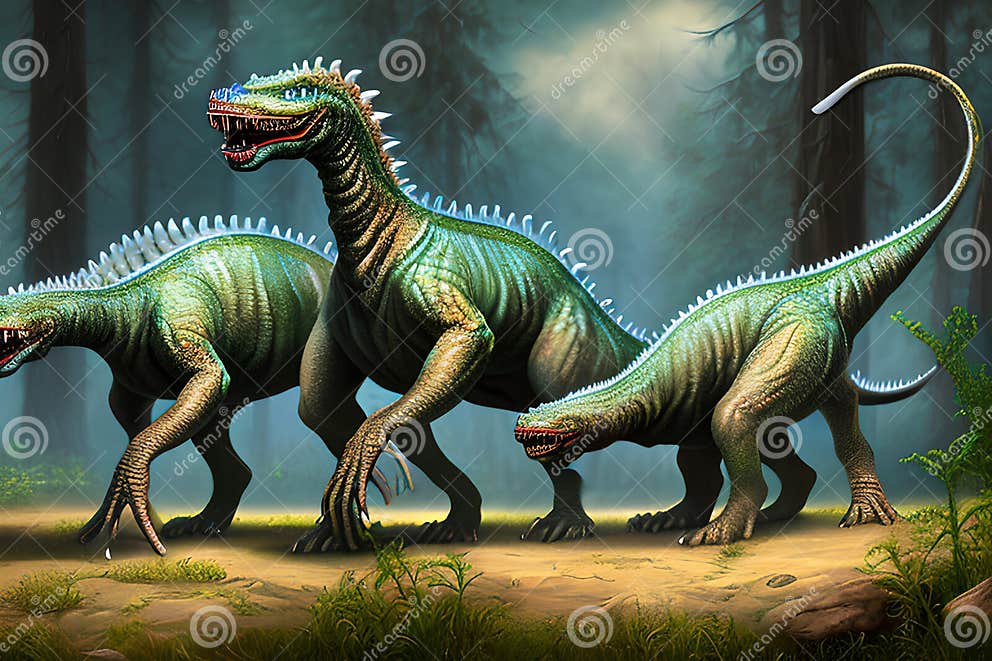 Silvisaurus Dinosaur, Generative AI Illustration Stock Illustration ...