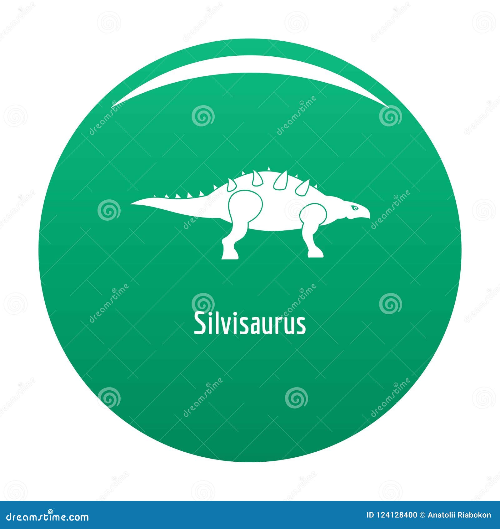 Silvisaurus Icon Vector Green Stock Vector - Illustration of simple ...