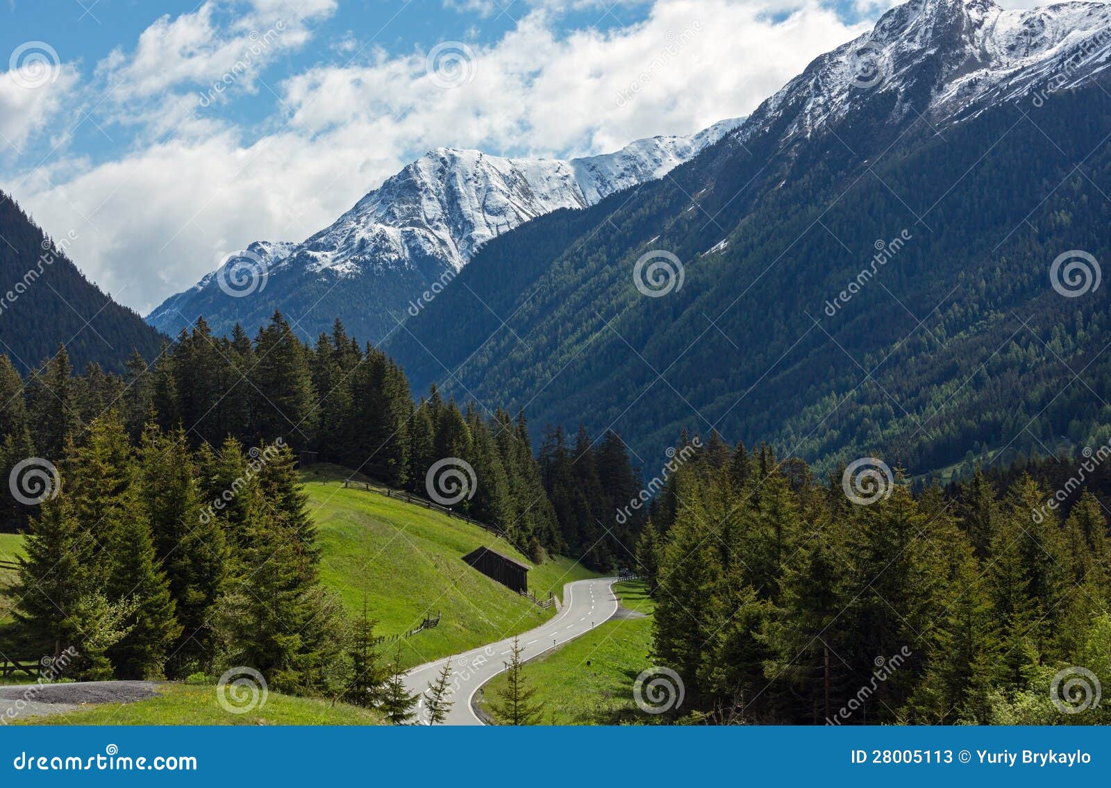 Silvretta Alps Summer View, Austria Stock Image - Image of europe, road ...