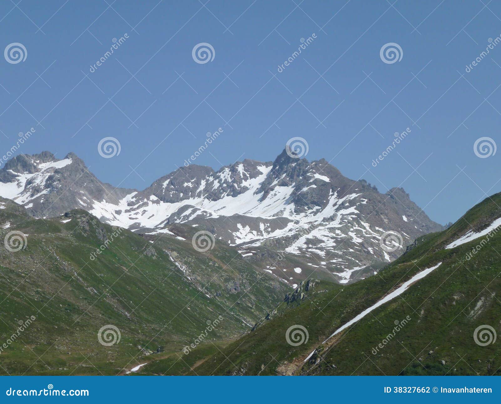 Silvretta High Alpine Pass in Austria Stock Photo - Image of green ...
