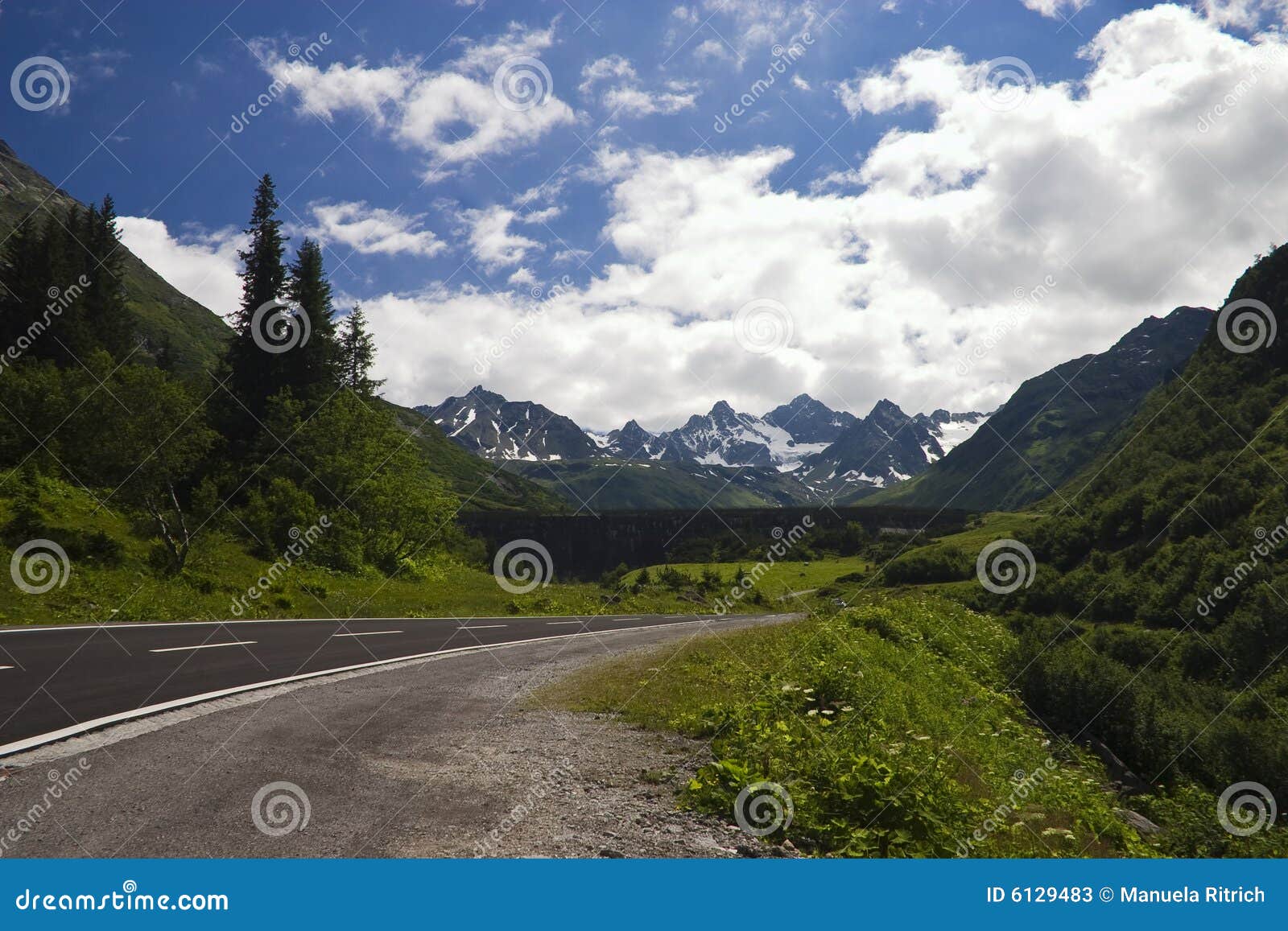 Silvretta High Alpine Street Stock Image - Image of mountain ...