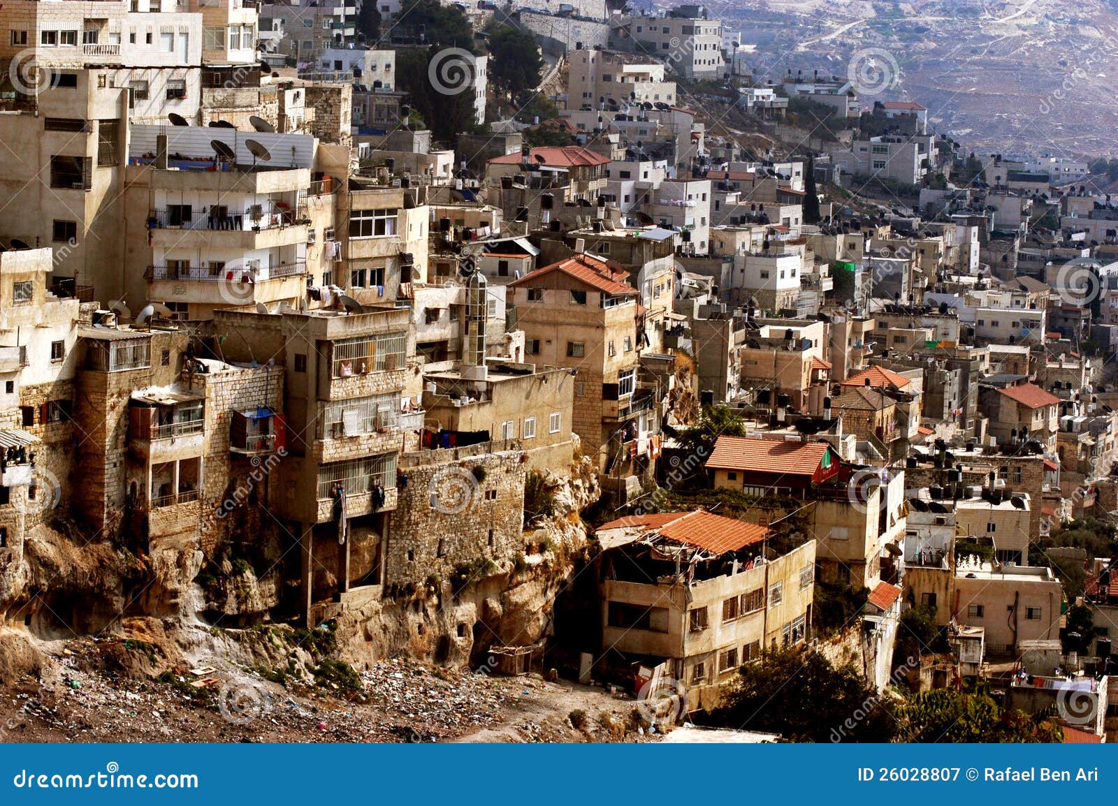 Silwan Arab Neighborhood in Jerusalem Stock Image - Image of israel ...