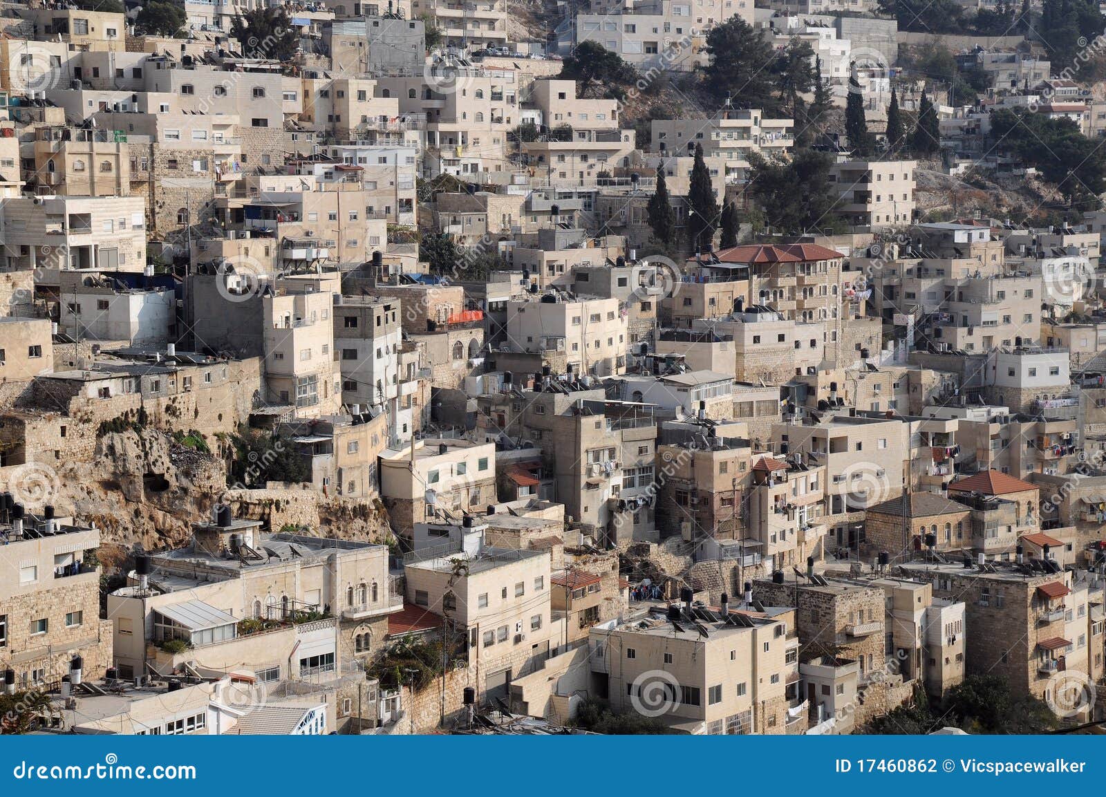 Silwan Village stock photo. Image of separation, barrier - 17460862