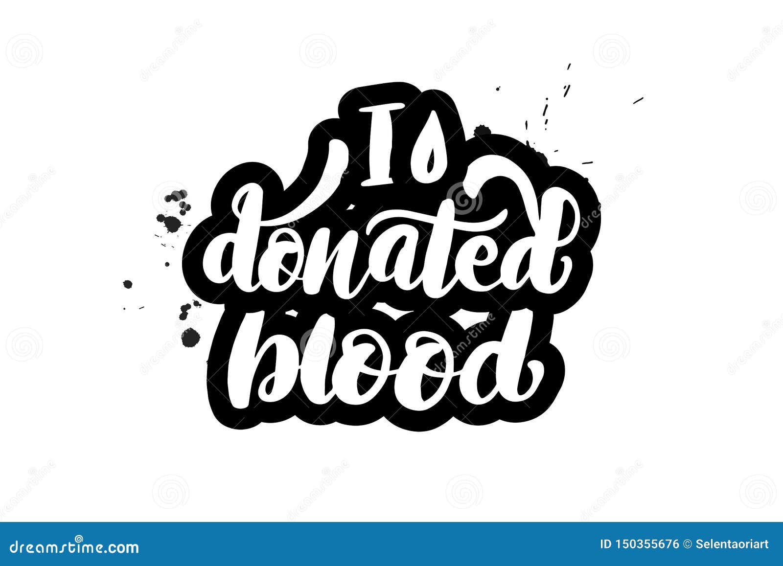 Lettering I donated blood stock vector. Illustration of healthy - 150355676