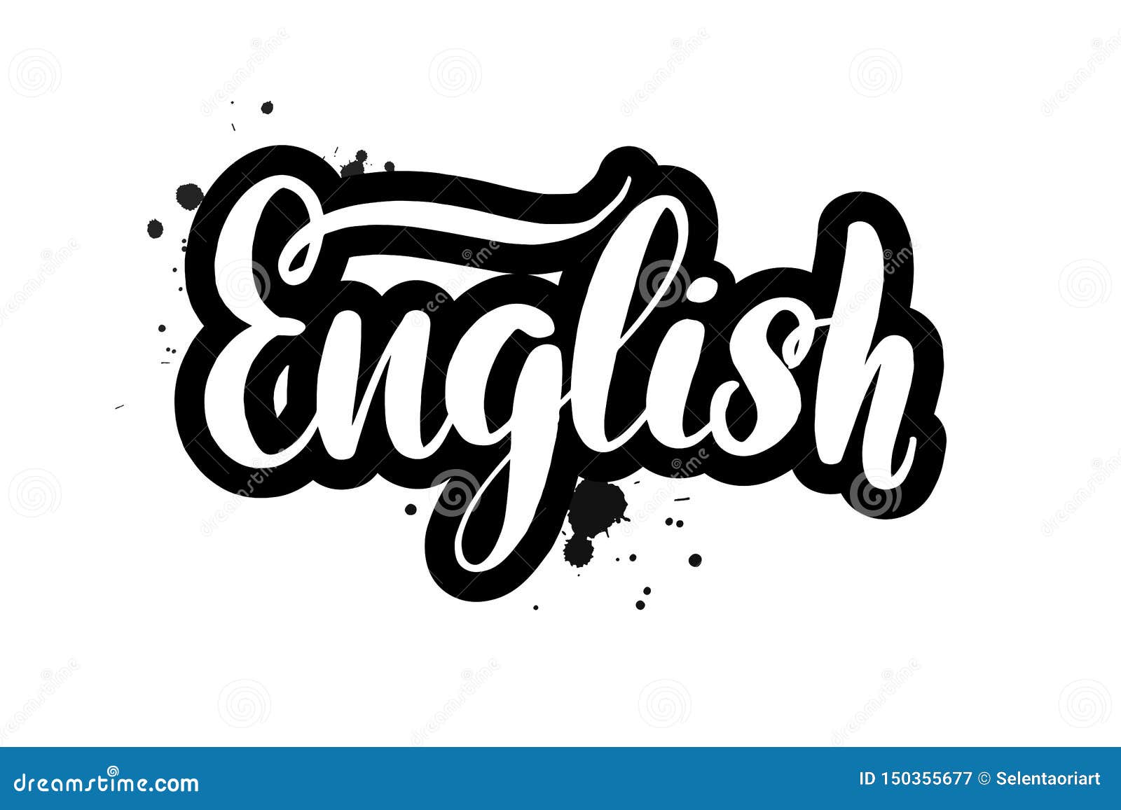 Set From Lettering On An English Theme, A Double-decker Bus And A ...