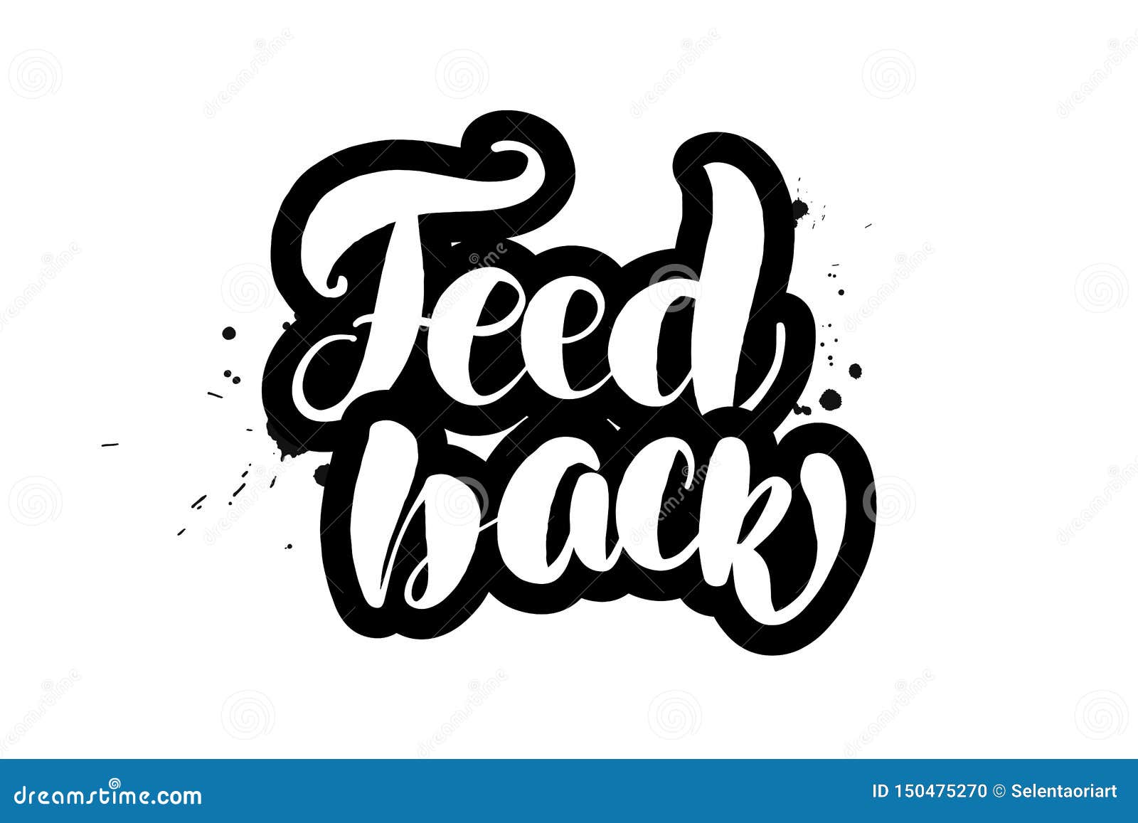 Lettering feed back stock vector. Illustration of client - 150475270
