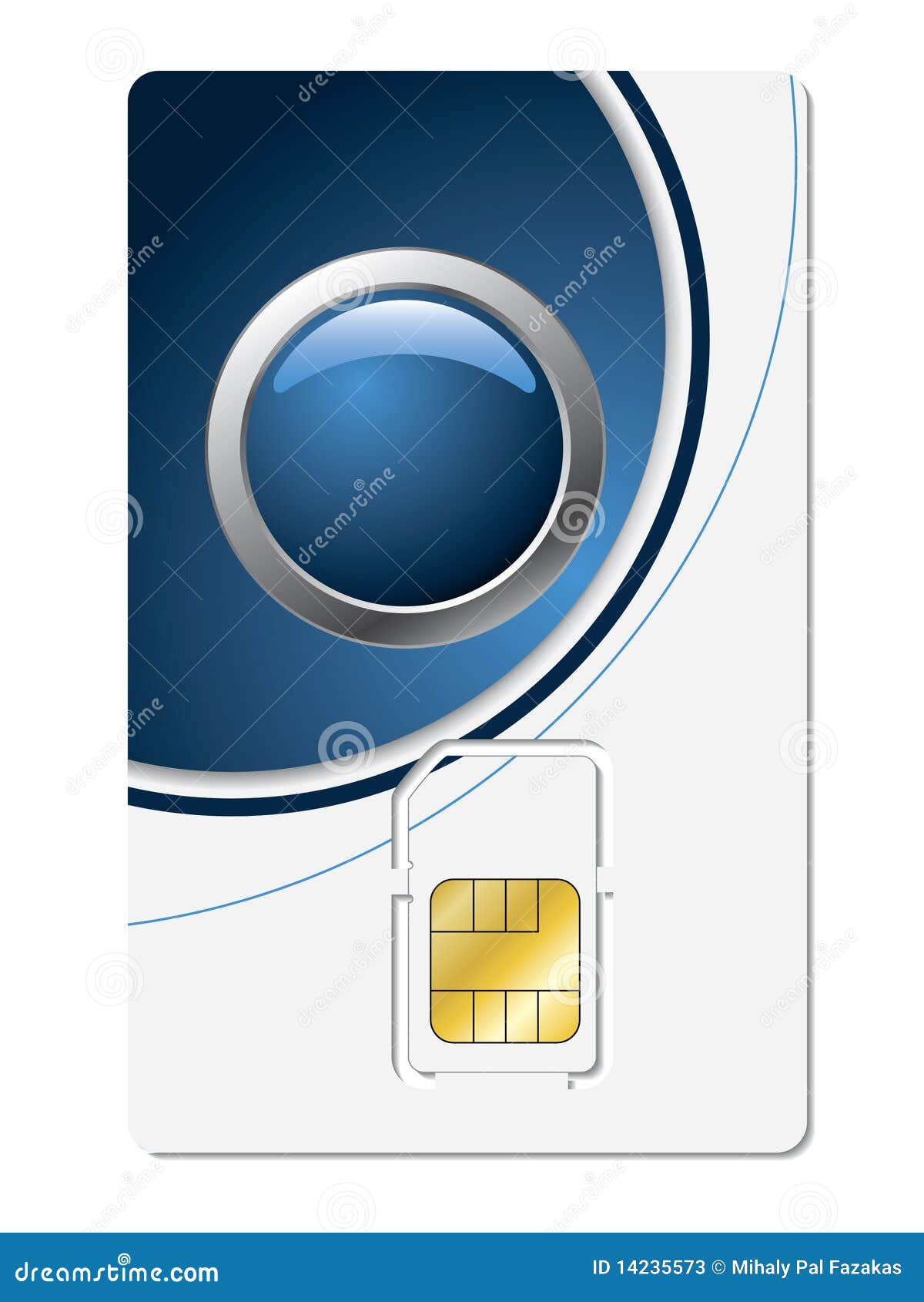 Sim Card with Abstract Design Stock Vector - Illustration of button ...