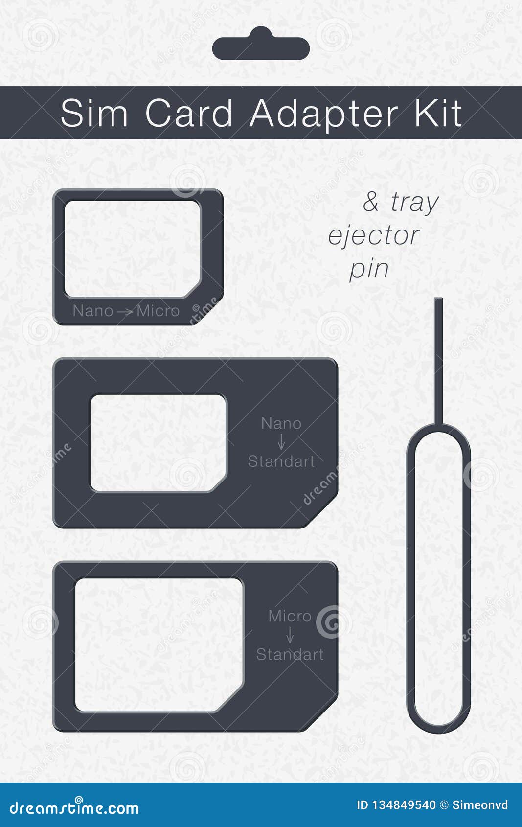 Realistic ESIM To Nano SIM Card Adapter. Phone Sim-card Converter Kit ...