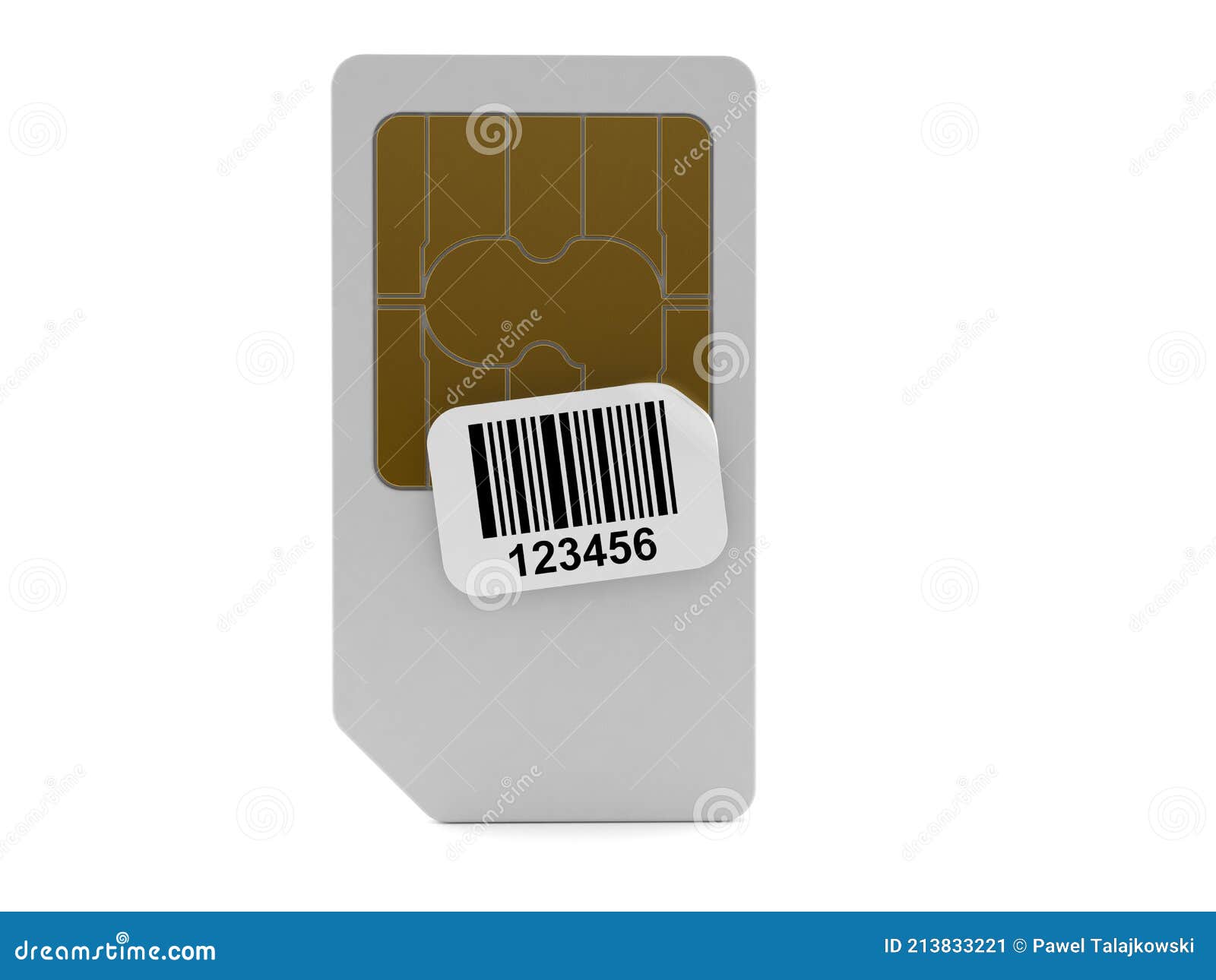 SIM Card with Barcode Sticker Stock Illustration - Illustration of ...