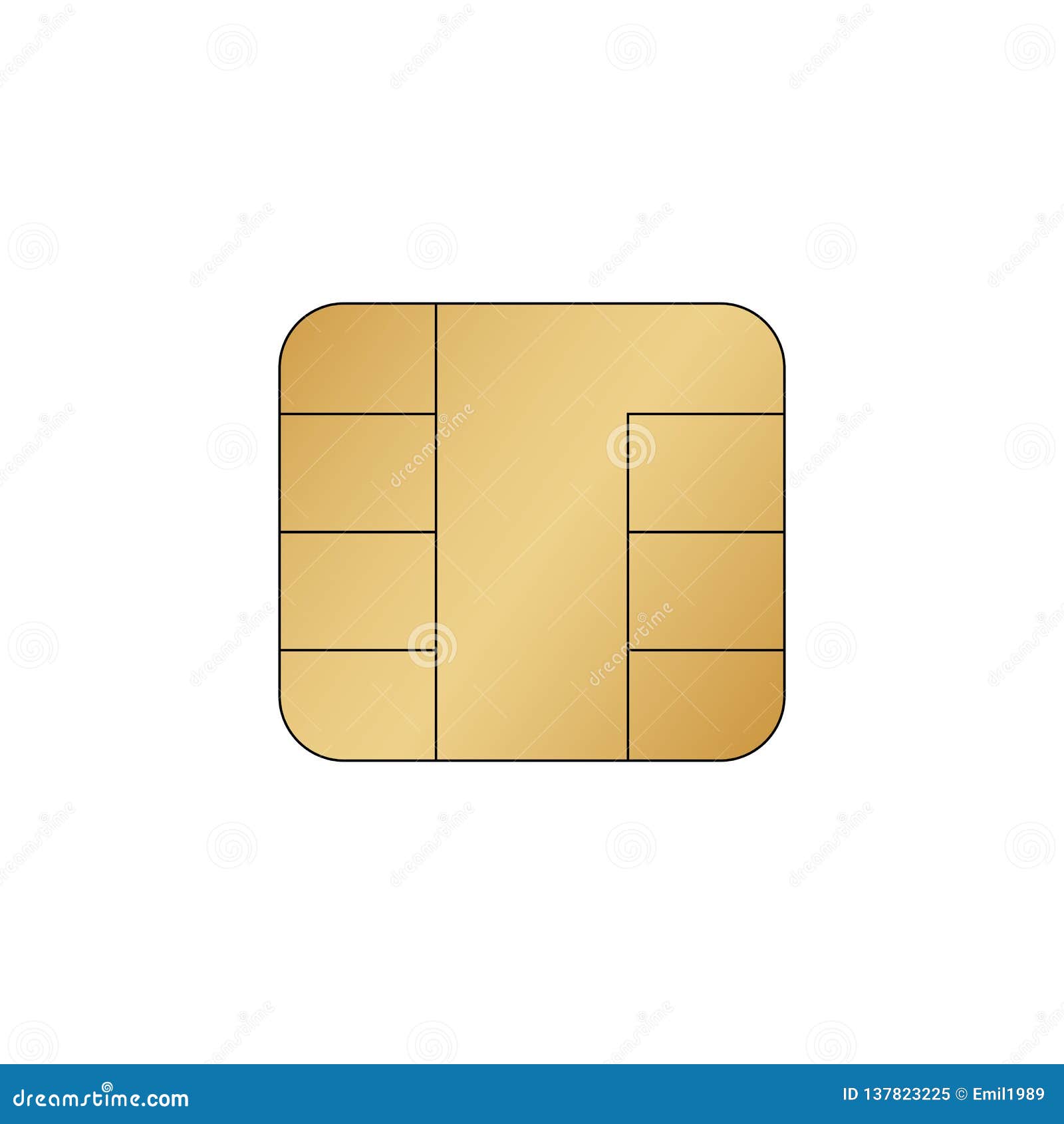 Sim card chip stock vector. Illustration of electronic - 137823225