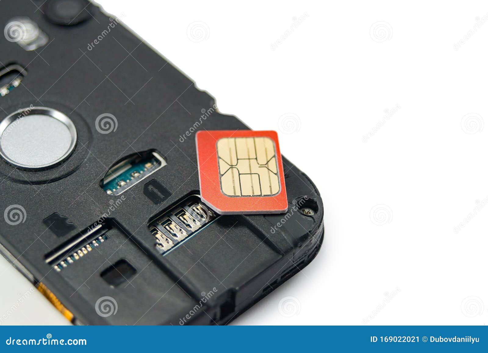 SIM Card Close-up Next To the Connector in the Smartphone Stock Image ...