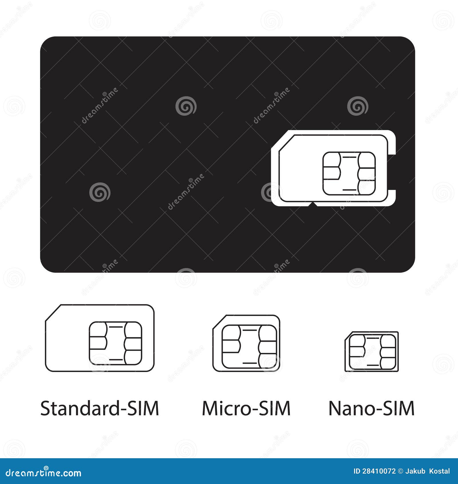 Sim card collection stock vector. Illustration of business - 28410072