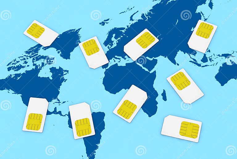 Sim card concept stock illustration. Illustration of global - 21366635