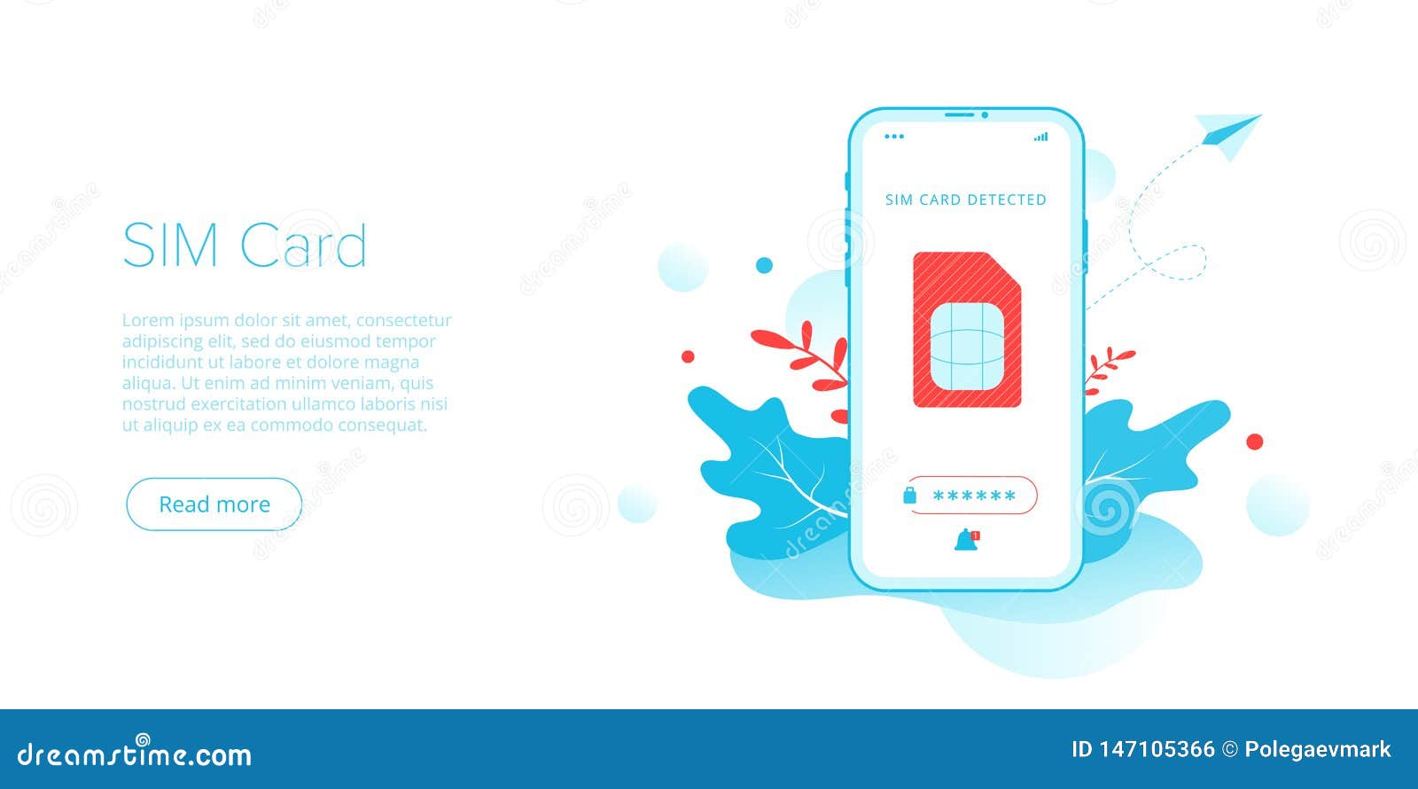 SIM Card Concept in Isometric Vector Illustration. Mobile Network with ...