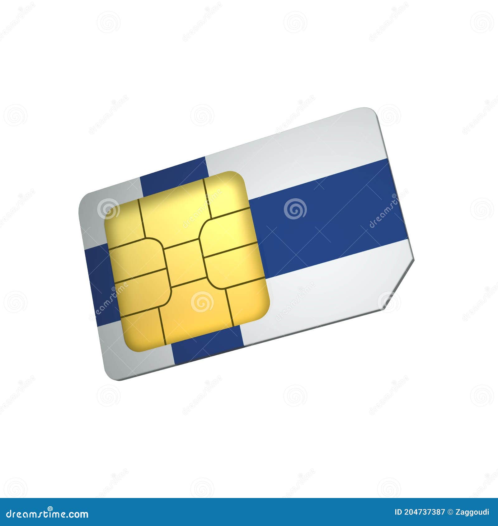 SIM Card with Flag of Finland a Concept of Finland Mobile Operator ...