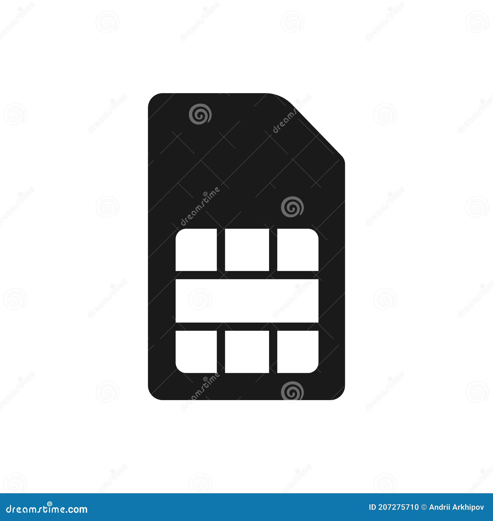 Sim Card Flat Vectorpictogram Geïsoleerd Op Witte Achtergrond Vector ...