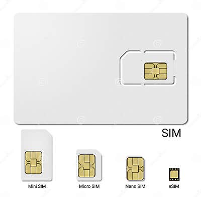 Sim Card Form Factor Evolution Stock Vector - Illustration of cellphone ...