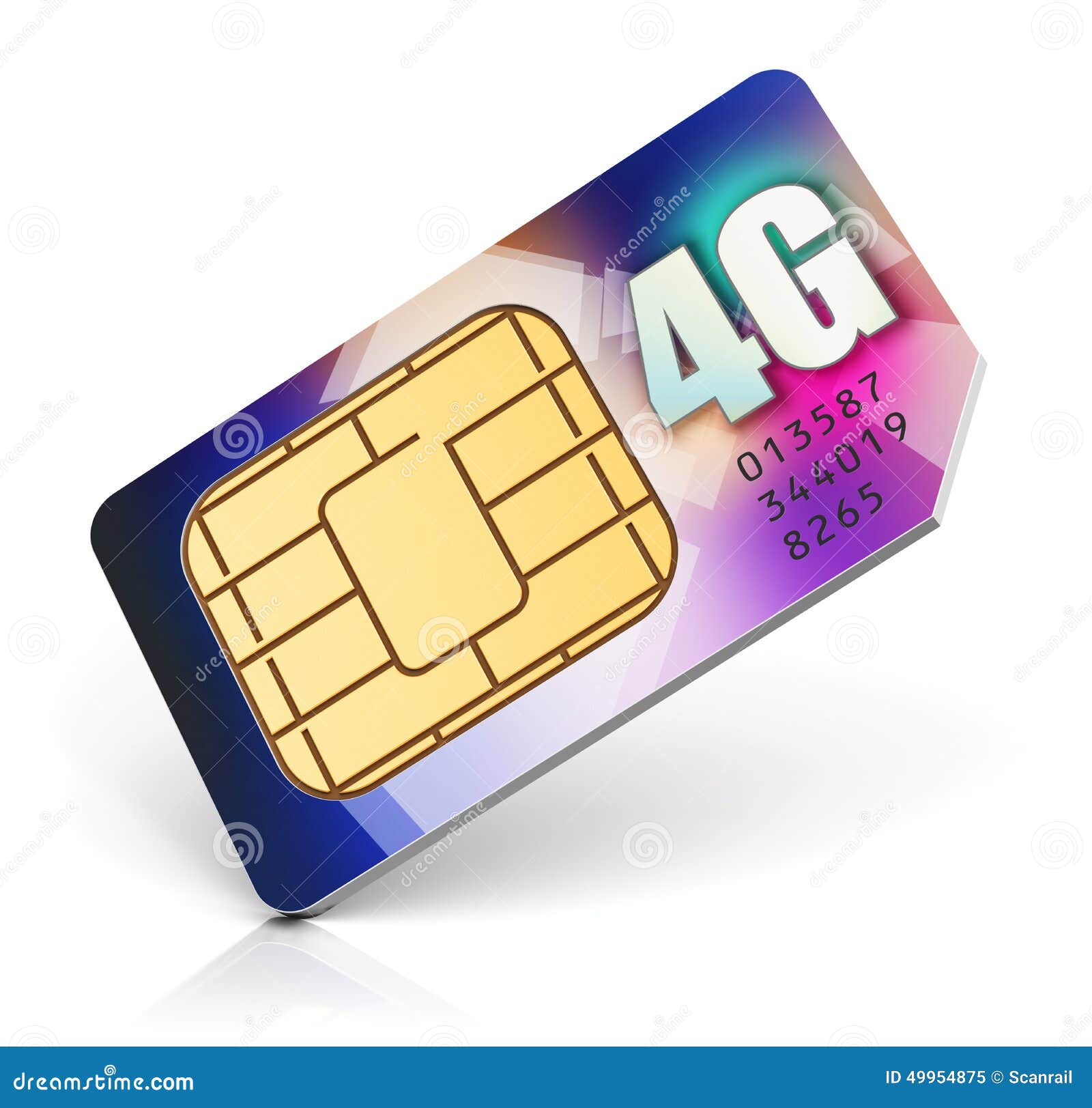 SIM Card for 4G Enabled Operator Stock Illustration - Illustration of ...