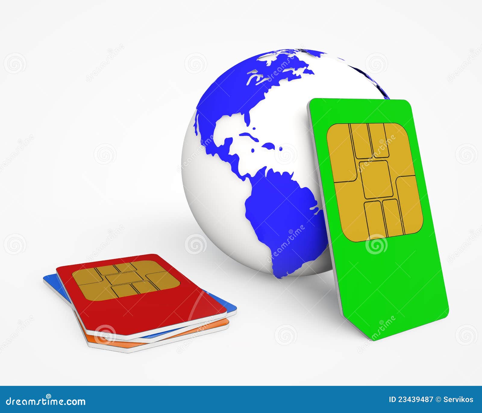 SIM Card .Global Communications Stock Illustration - Illustration of ...
