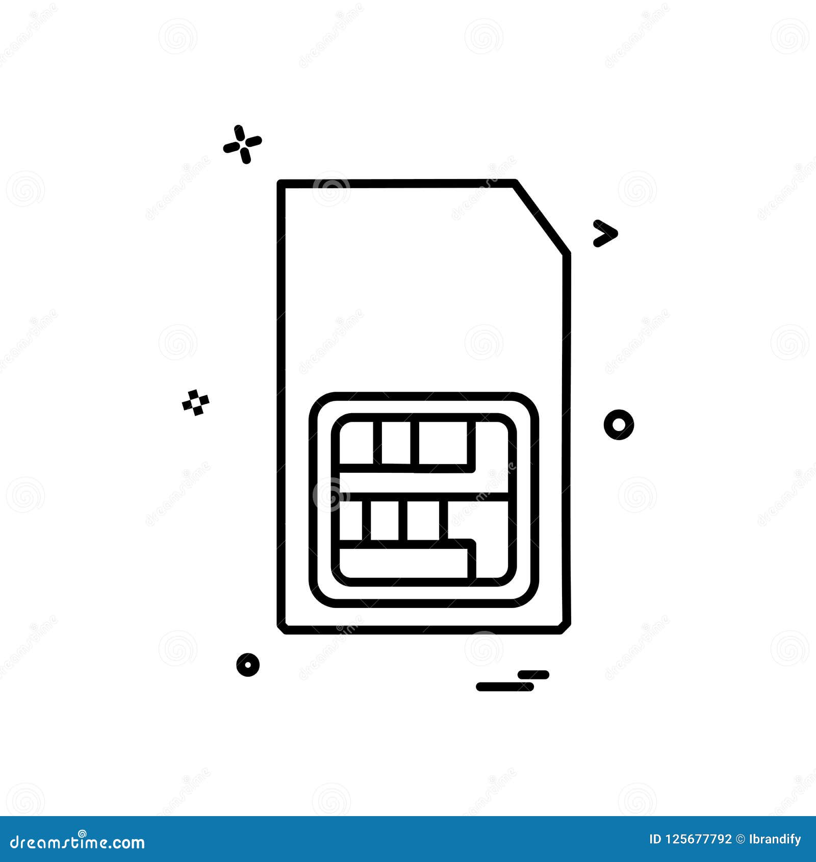 Sim Card Icon Design Vector Stock Vector - Illustration of connection ...