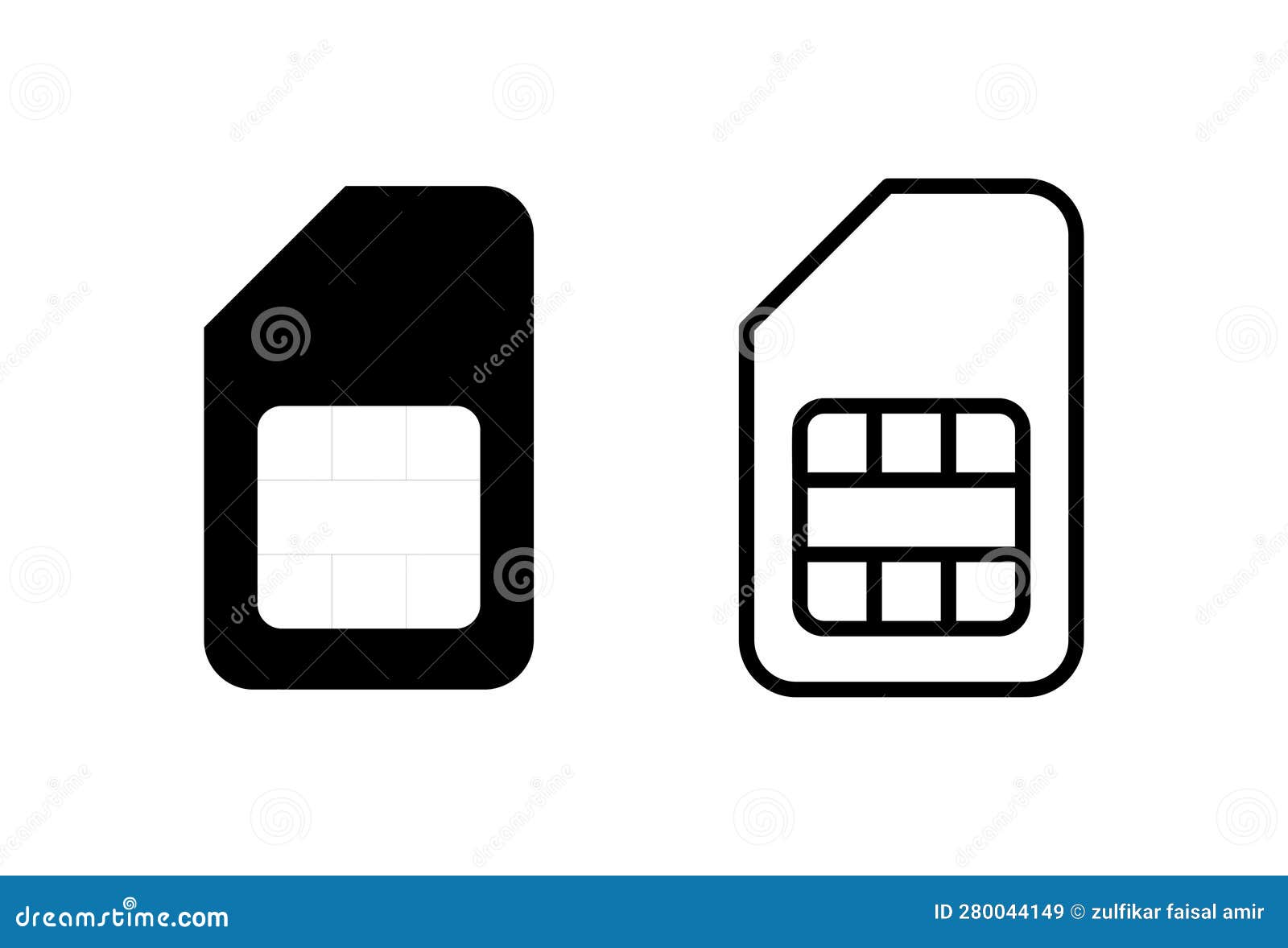Sim Card Icon . Dual Sim Card Icon Vector Stock Vector - Illustration ...