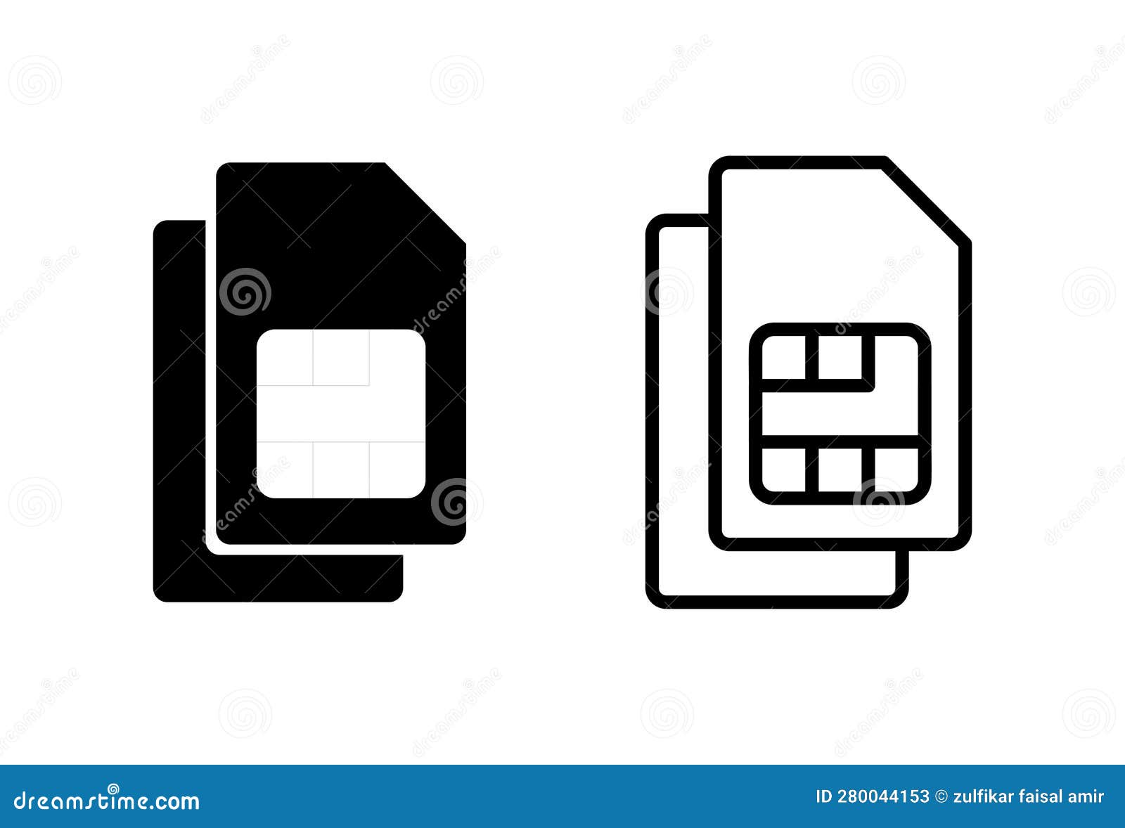 Sim Card Icon . Dual Sim Card Icon Vector Stock Vector - Illustration ...