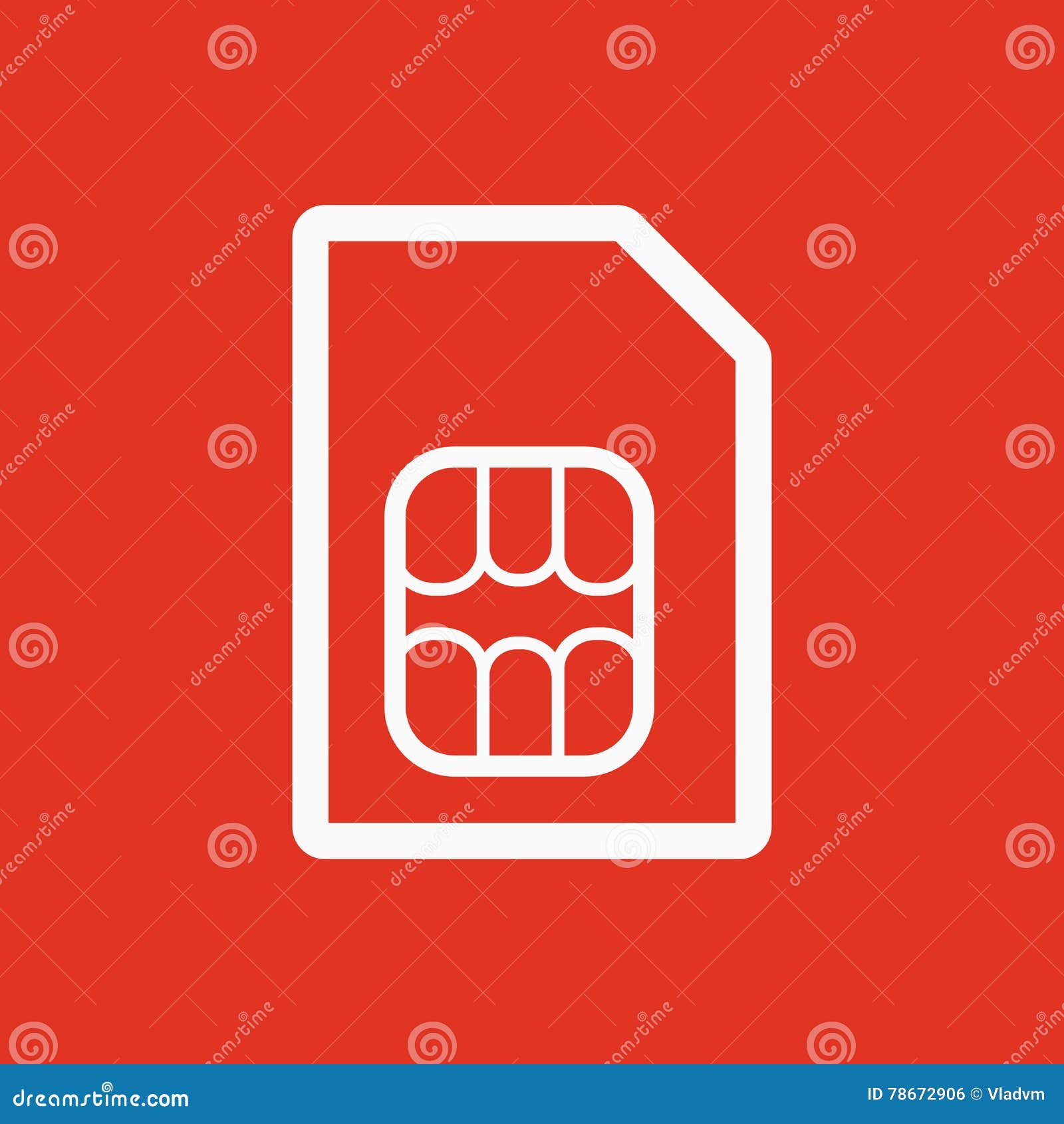 The Sim Card Icon. Sim Card Symbol Stock Vector - Illustration of ...