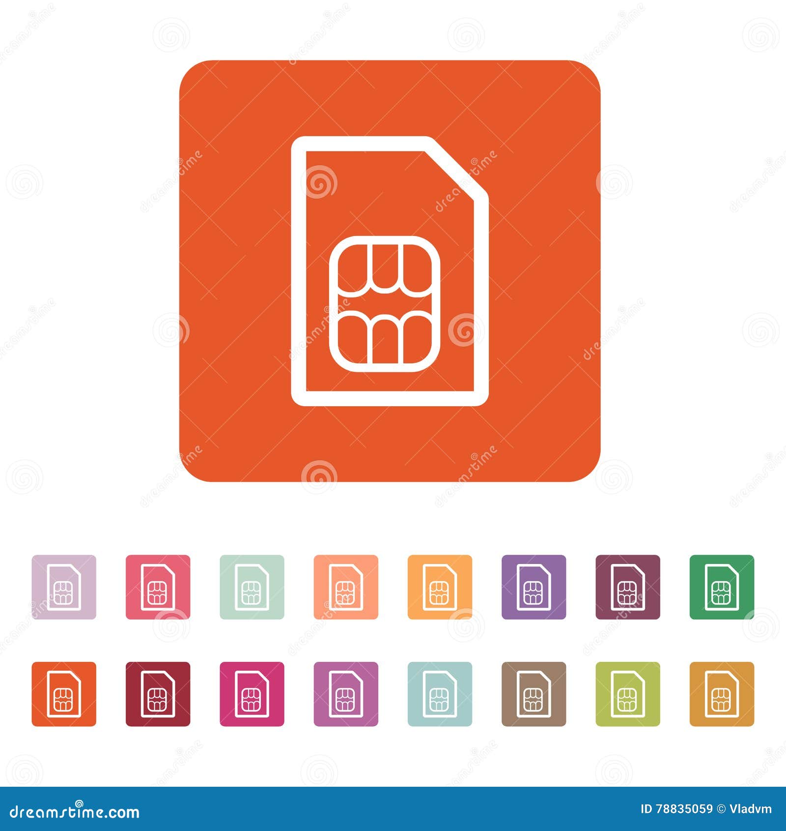 The Sim Card Icon. Sim Card Symbol Stock Vector - Illustration of ...